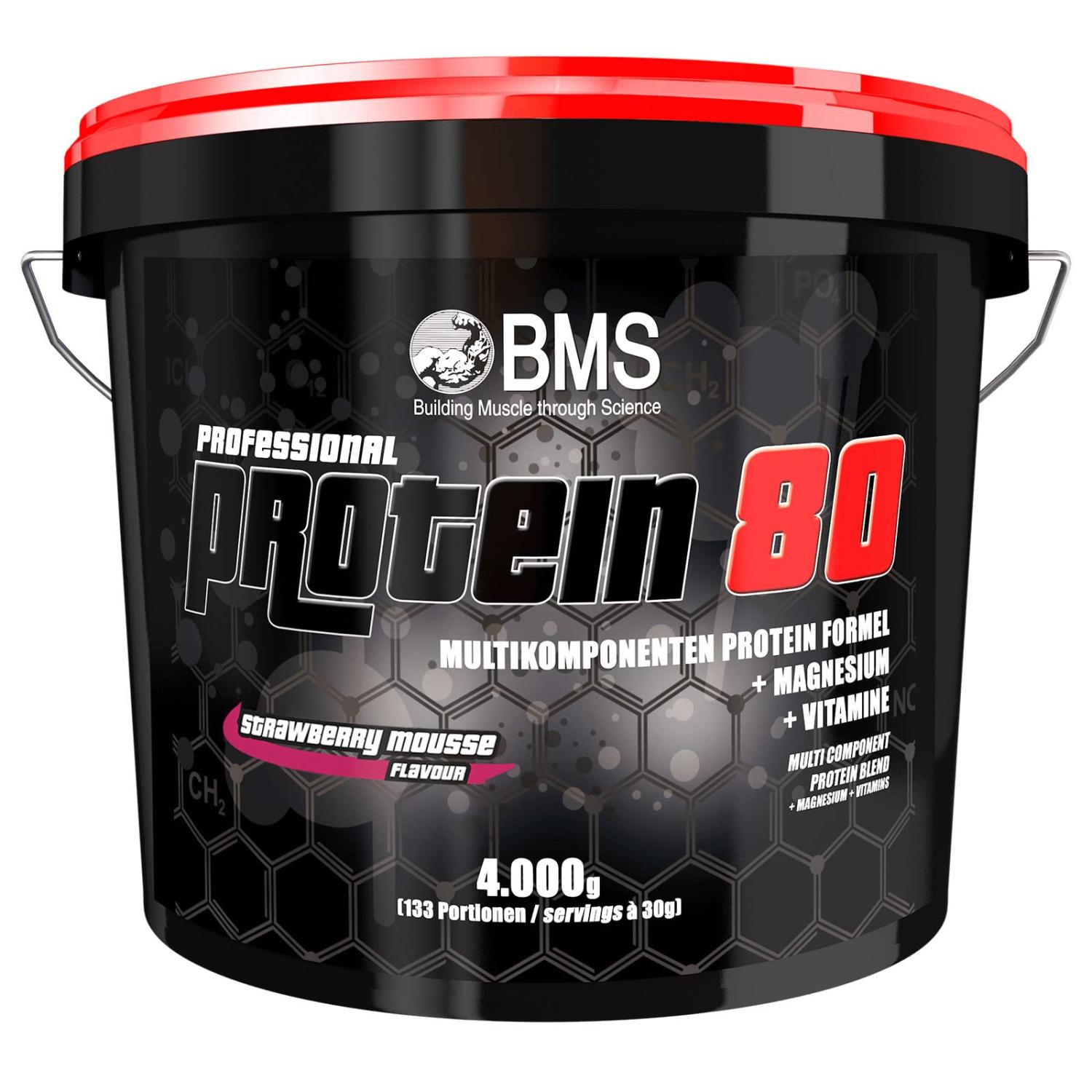 BMS Professional Protein 80 - Strawberry Mousse Flavor (4000g) | Best ...