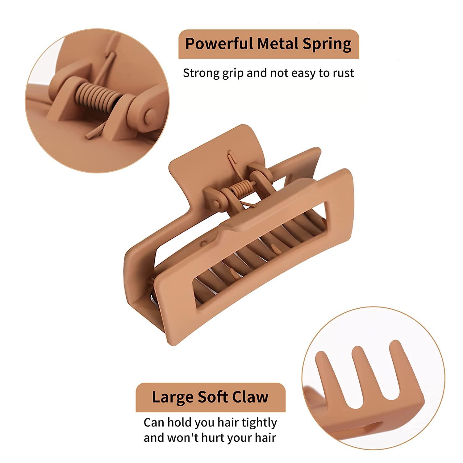 Vsiopy 6pcs 3.5 Inch Claw Clips for Thick & Thin Hair | Girls' & Women ...