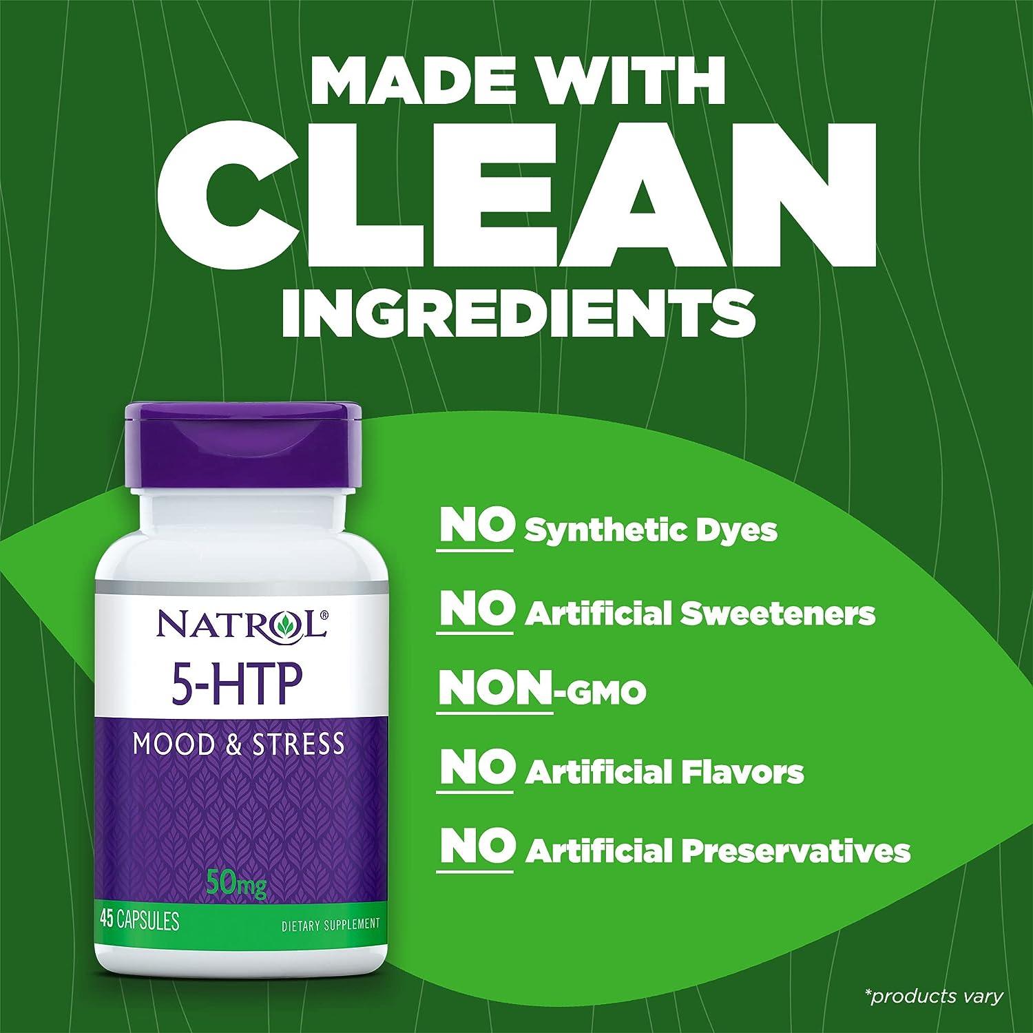 Natrol 5-HTP Capsules 50mg - 45 Count | Mood & Sleep Support | Buy Now with Express ...