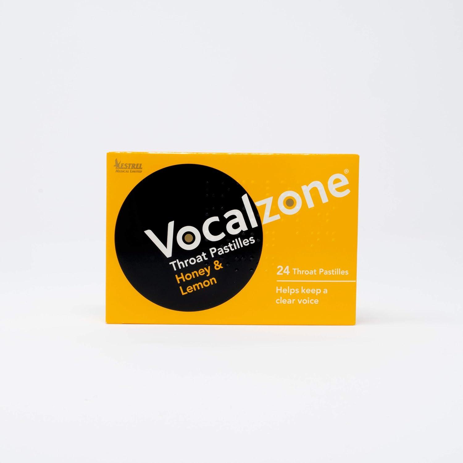 Vocalzone Throat Pastilles Honey & Lemon 24 - Soothing Relief for Sore ...