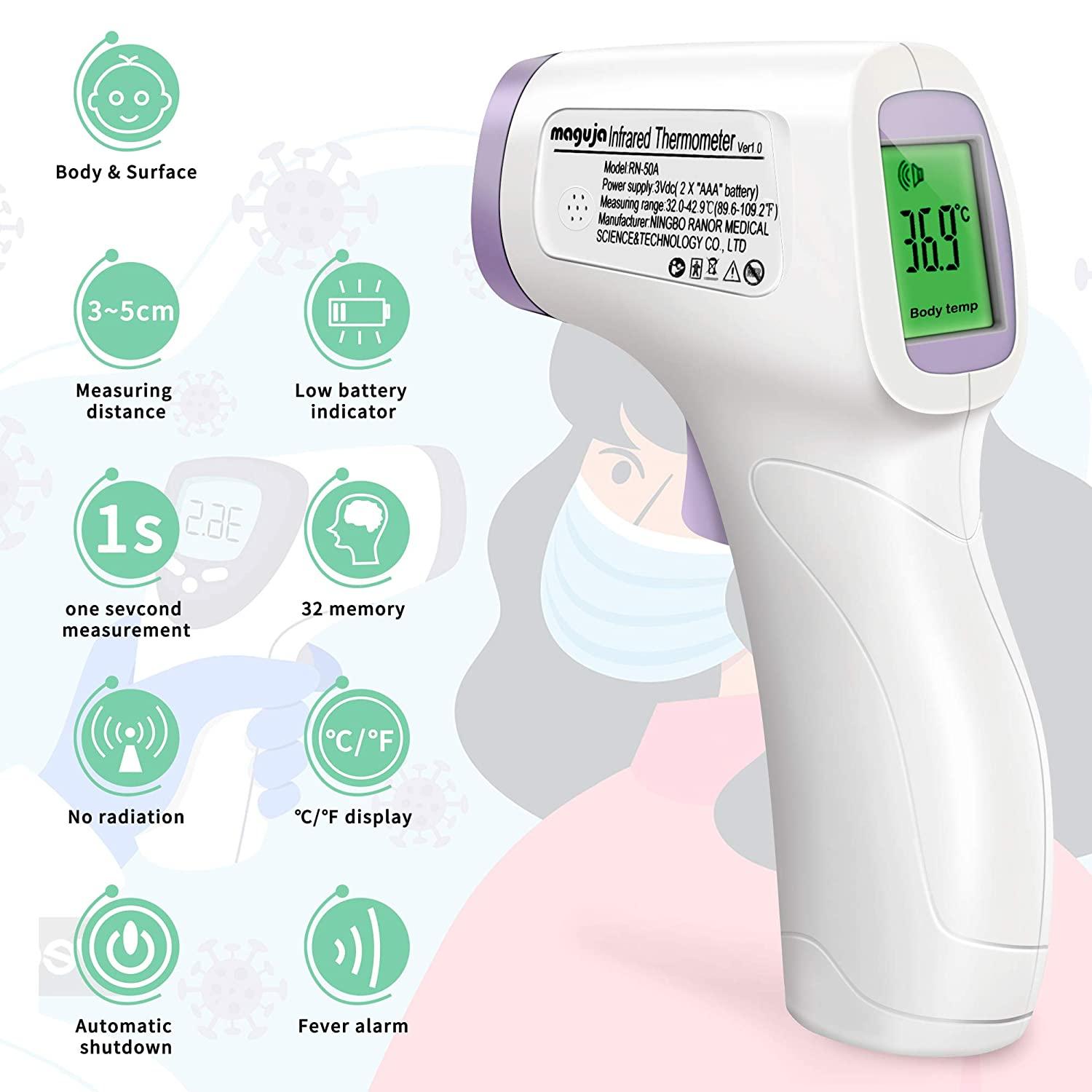 Touchless Forehead Thermometer for Adults & Kids - Digital Infrared ...