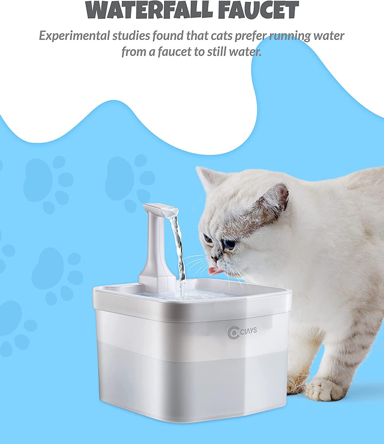 Ciays Automatic Cat Water Fountain 65oz/1.8L - White | Pet Fountain ...