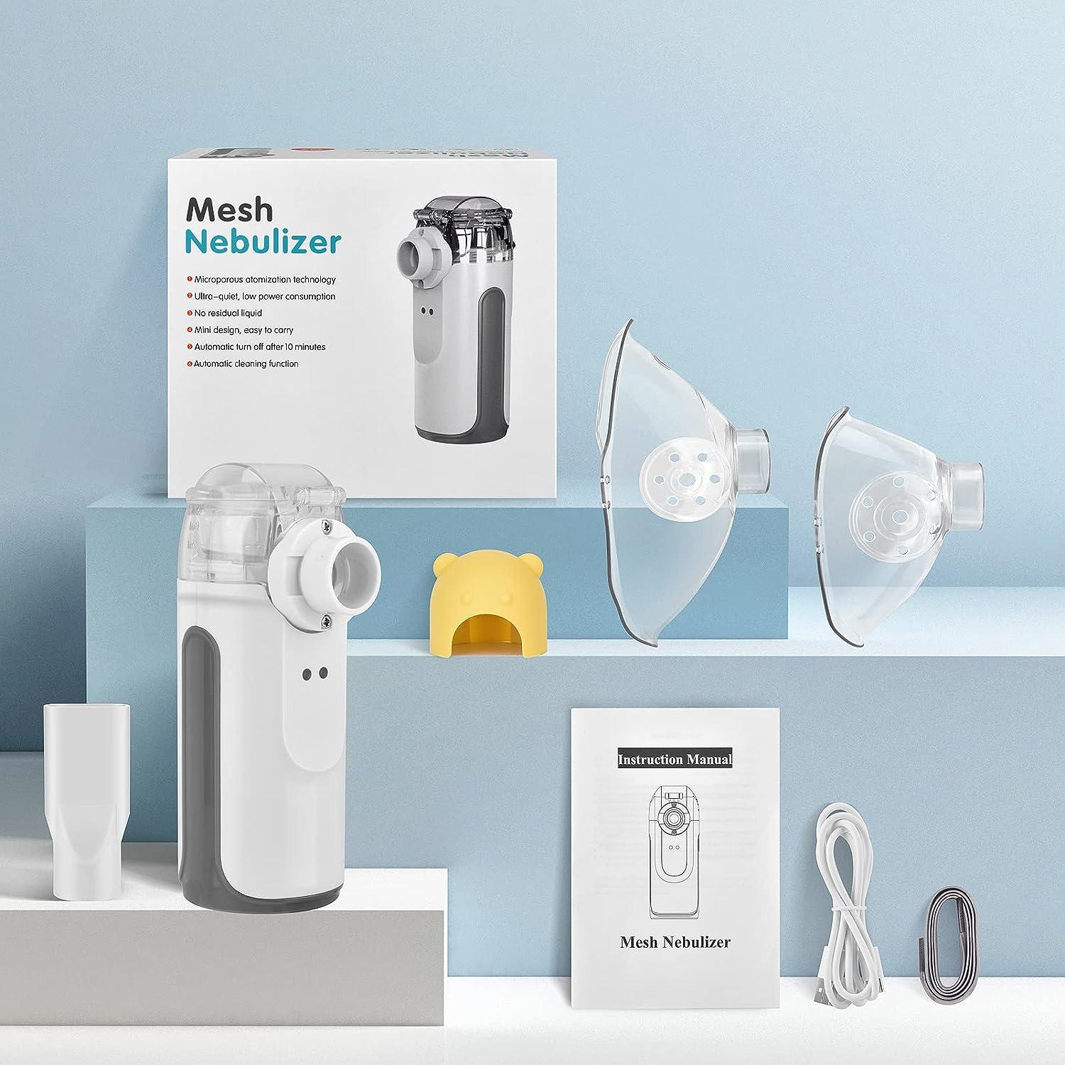 Portable Mesh Nebulizer for Kids and Adults - Handheld Cool Mist Asthma ...