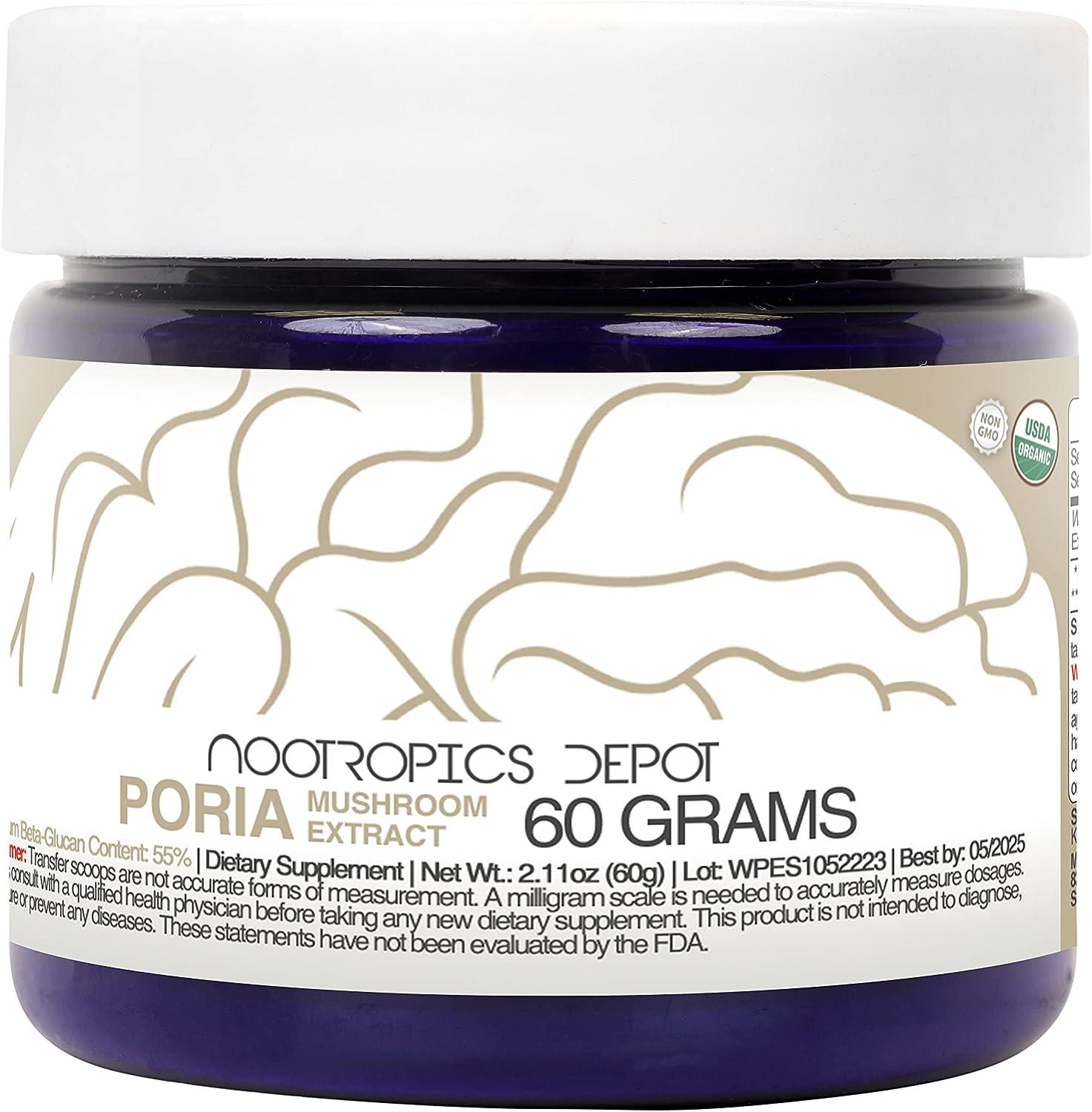 Nootropics Depot Poria Mushroom Powder 60g - Organic Wolfiporia extensa ...