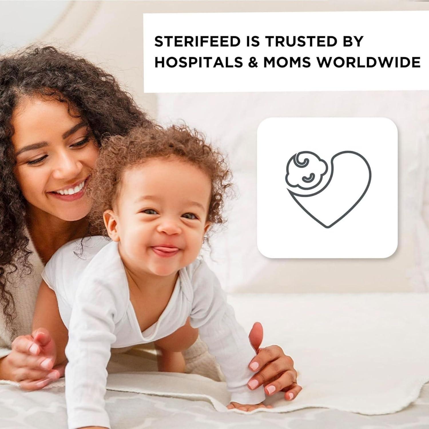 STERIFEED Disposable Breast Milk Bottles (6-Pack) Each Bottle (250 ml ...