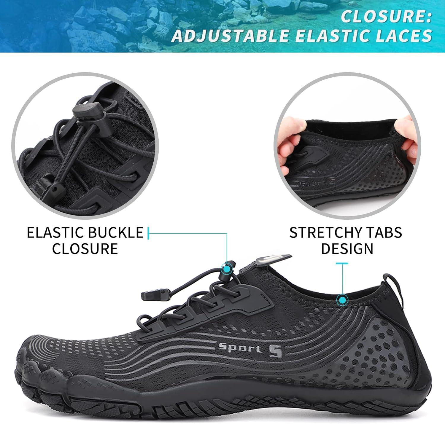 ZHR Black Aqua Shoes for Men & Women - Water Shoes Swimming & Beach ...