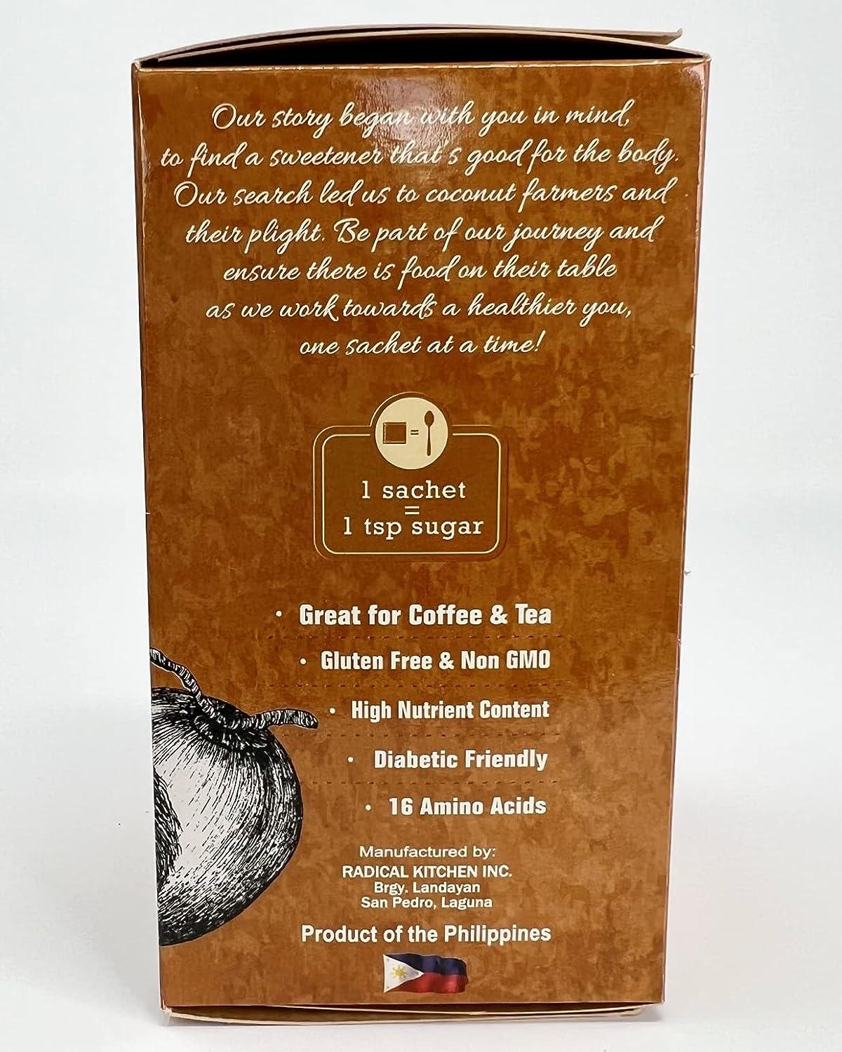 Wild Country Organic Coconut Sugar Sachet - Box of 50 (0.1 Oz/3g per ...