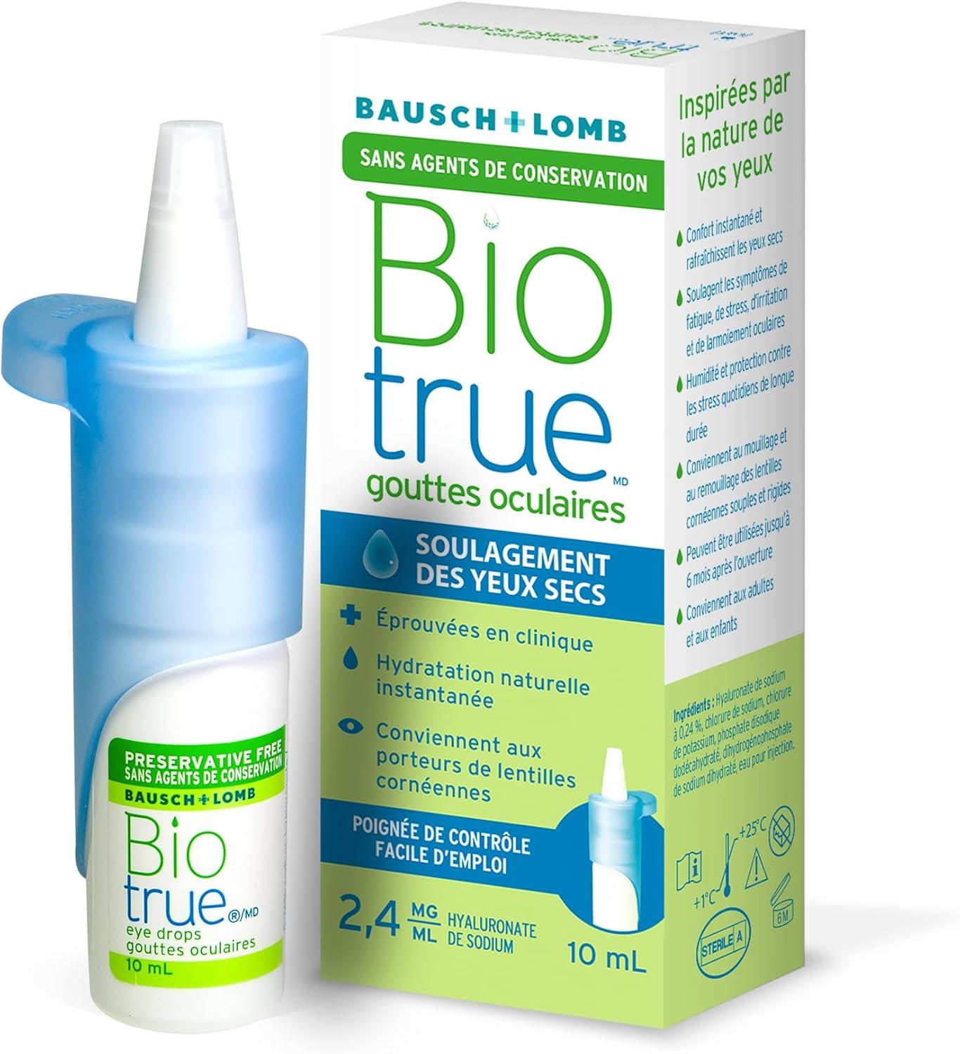 Biotrue Preservative Free Eye Drops for Dry Eyes Natural Moisturizer ...