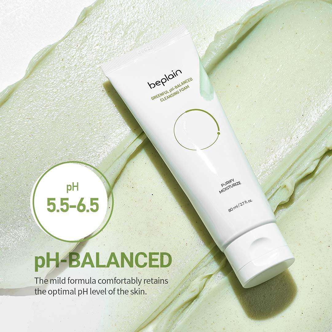 Be Plain Greenful pH-Balanced Cleansing Foam 2.7 fl oz (80ml) - Gentle ...