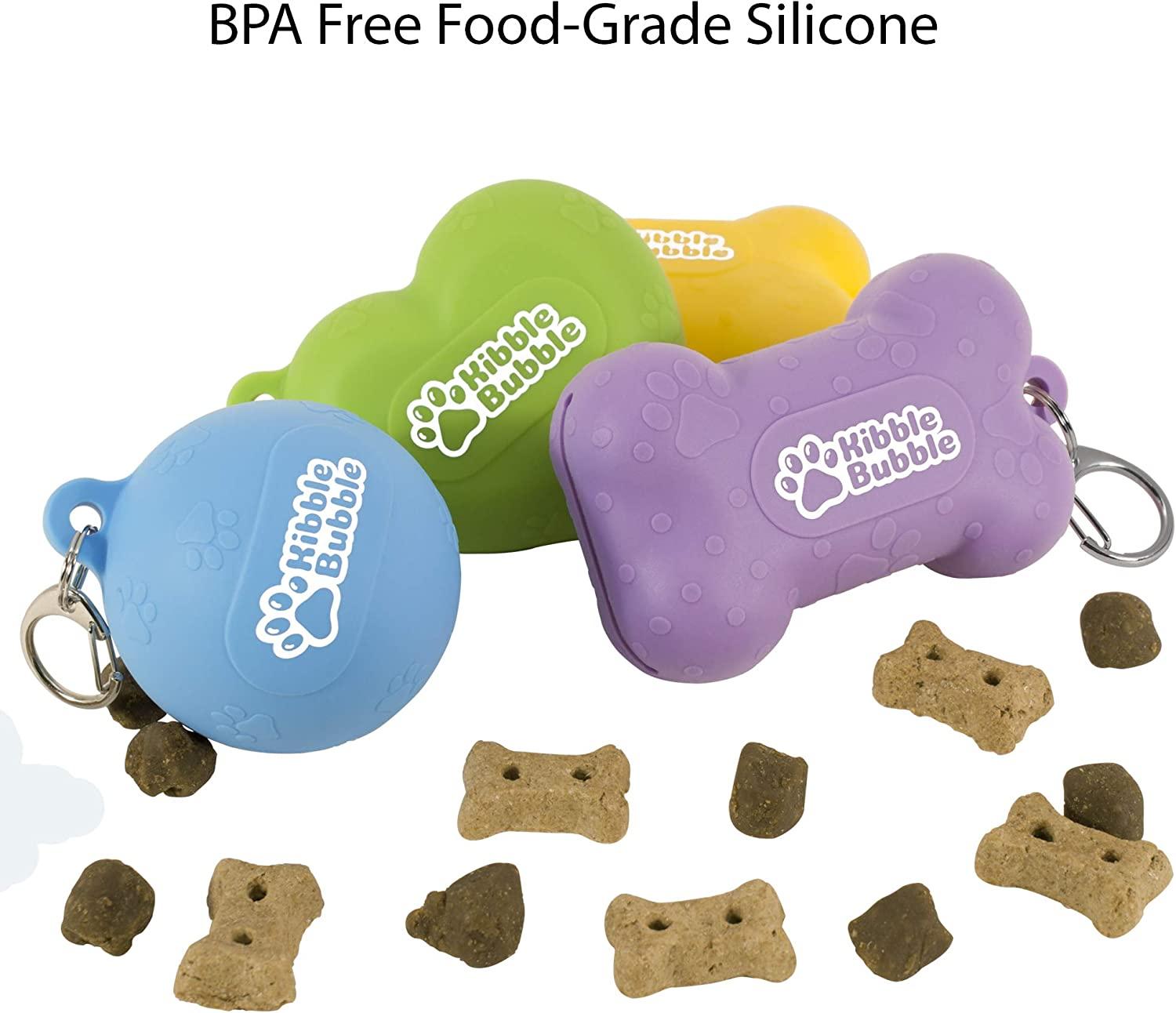 Kibble Bubble Dog Treat Pouch - Purple Bone | Convenient Treat Storage ...