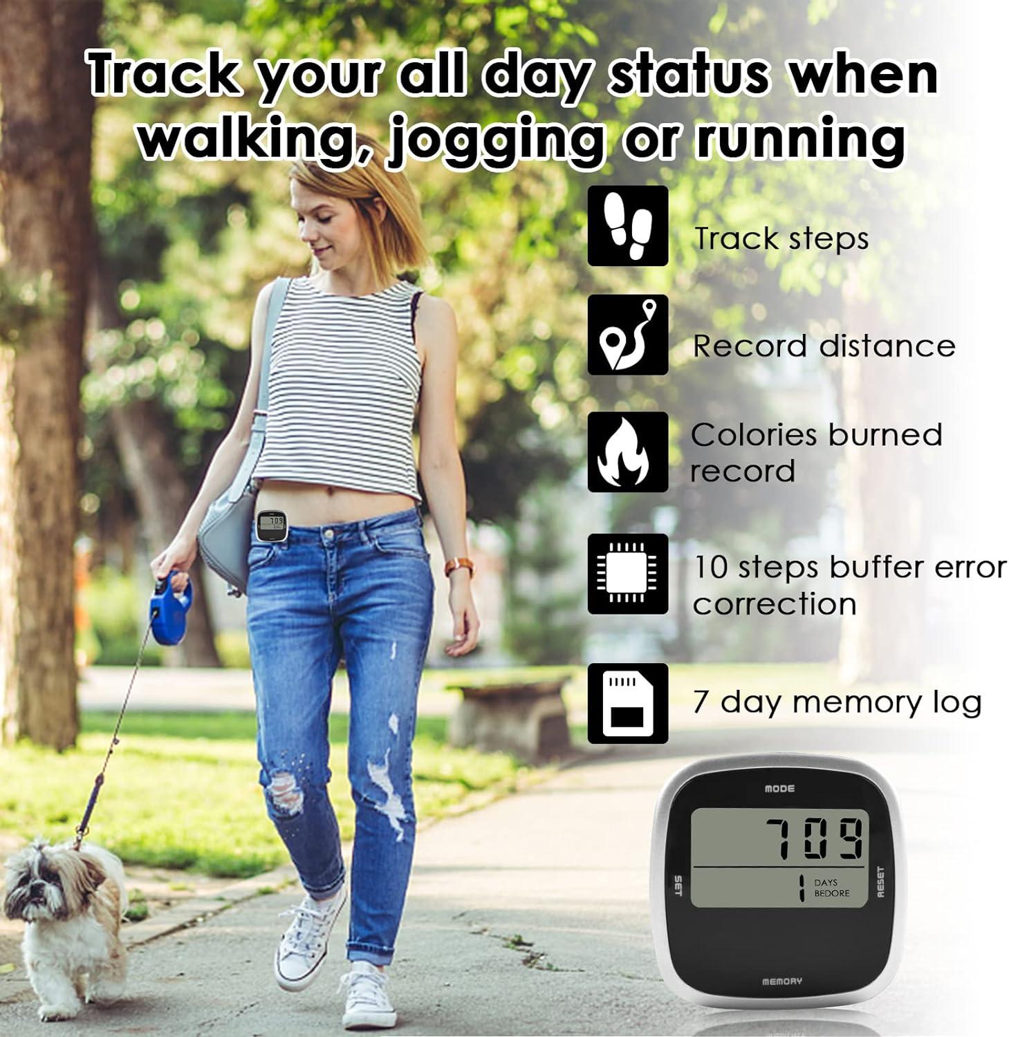 Pedometer for Walking Steps and Miles | Clip-On Step Counter for Women ...