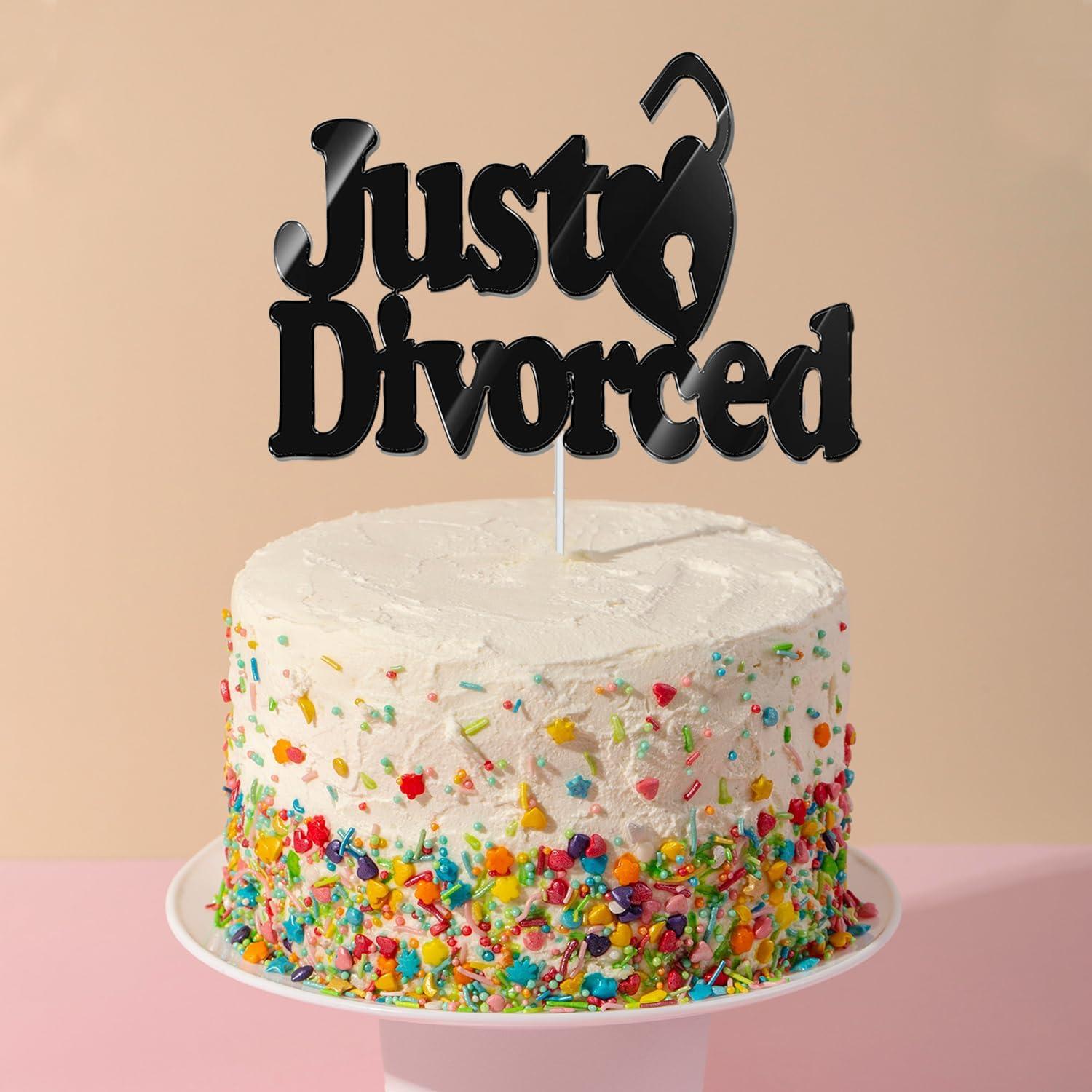 Divorce Cake Toppers - Just Divorced Cake Picks | Break Up Theme ...