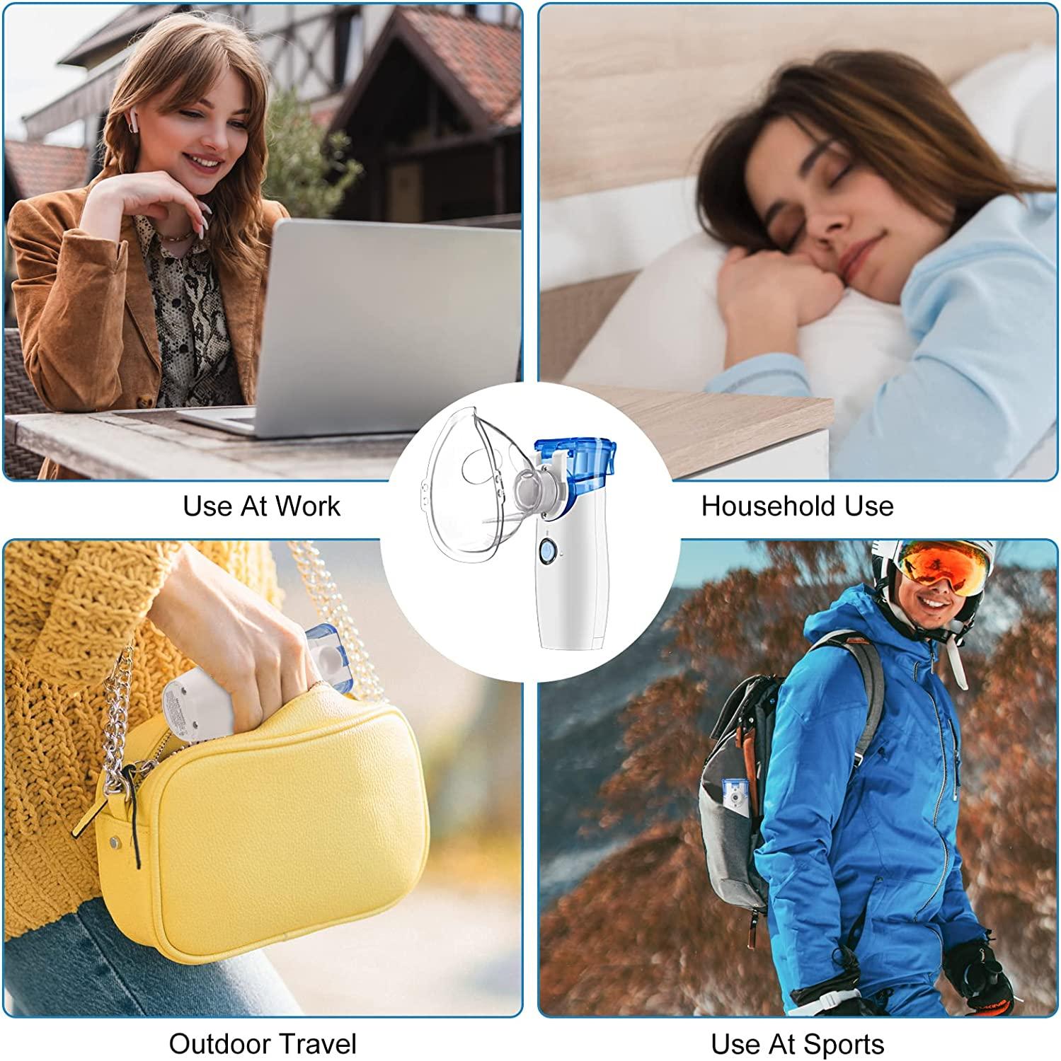 Portable Mini Nebulizer Machine for Adults & Kids | Self-Cleaning ...