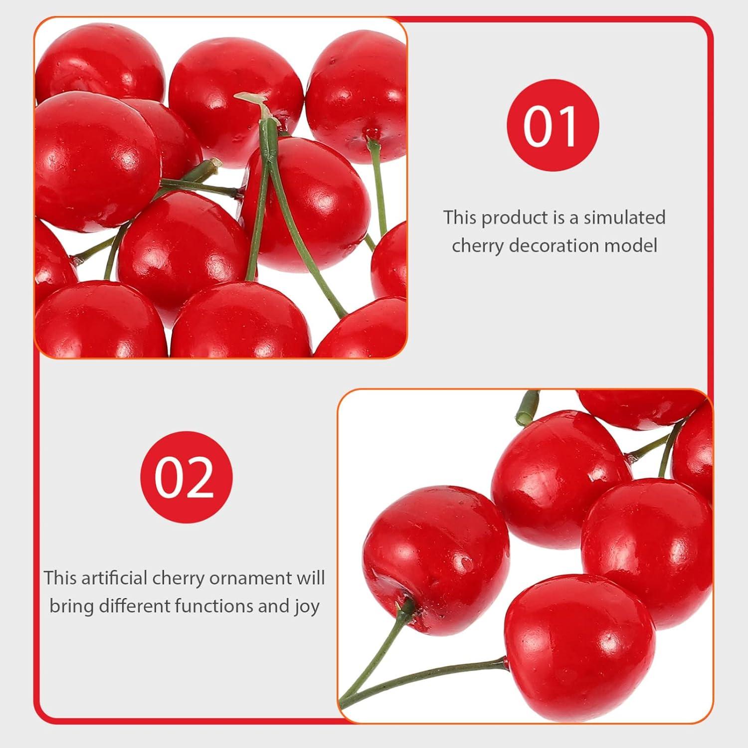 Cabilock 30 Pcs Artificial Cherry Farmhouse Vegetable Decoration Home ...