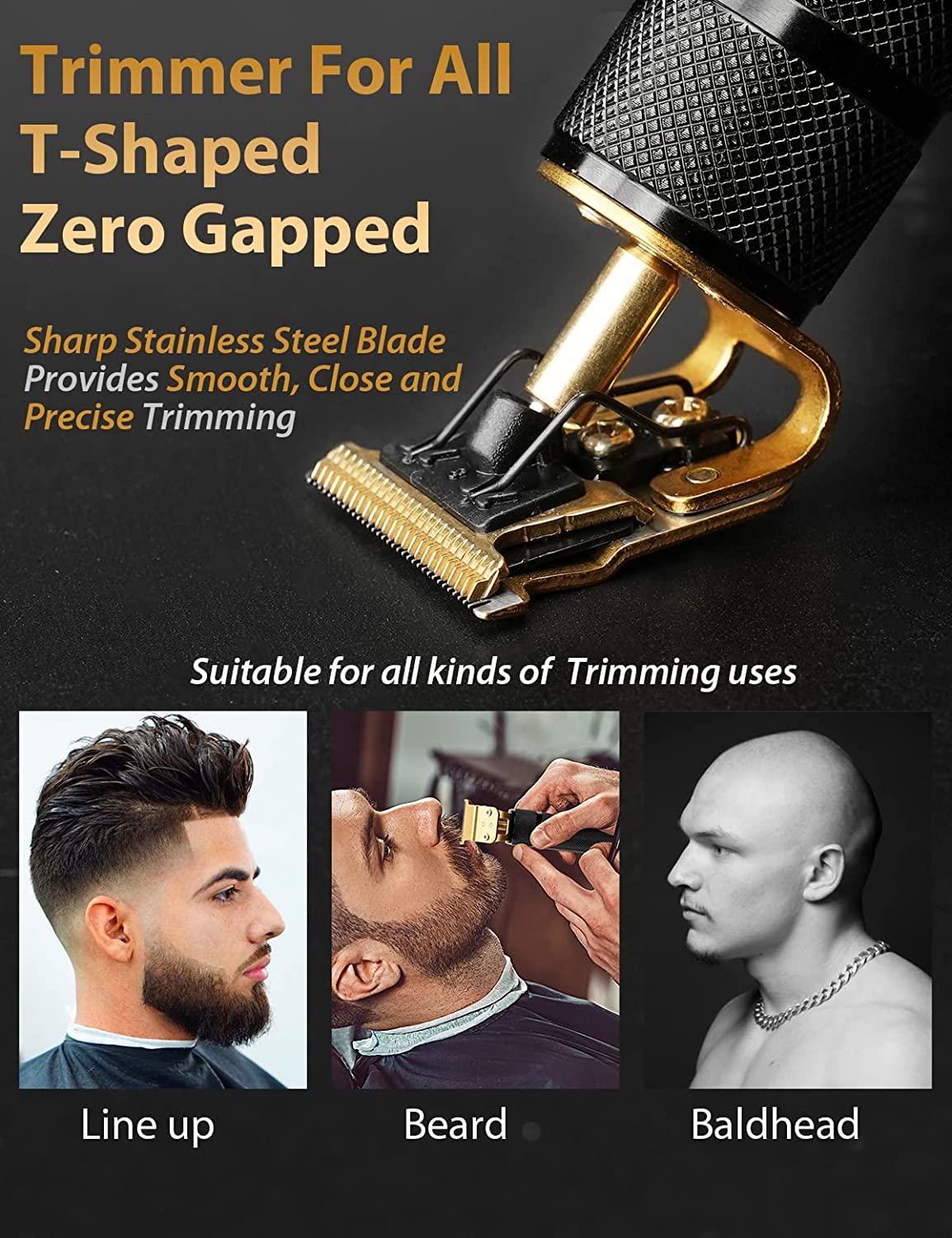 Professional Hair Clippers for Men - Cordless Zero Gapped T-Blade ...