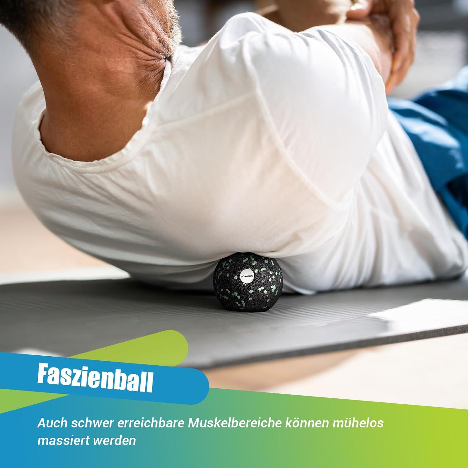Gymer Fascia Roller Set - Duoball Fascia Ball & Training Poster for ...