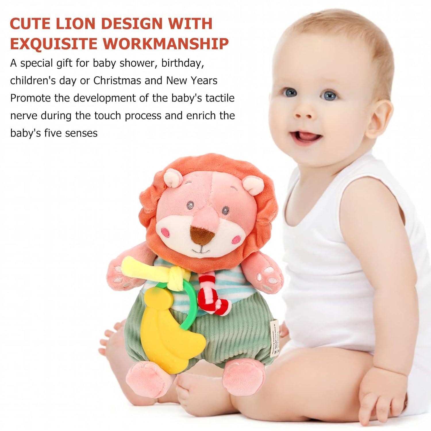 Lion Teether Doll - Cute Cartoon Animal for Newborns | Super Soft ...