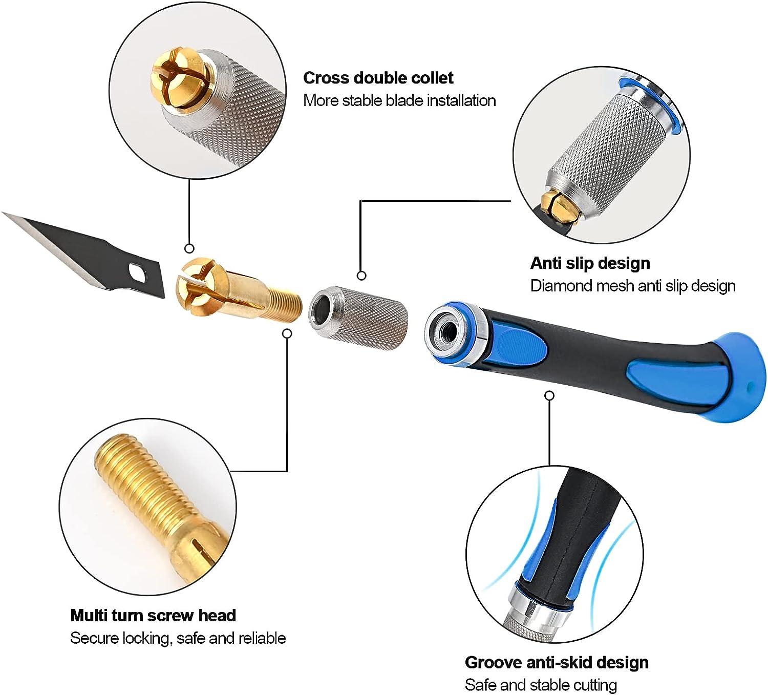 EHDIS Precision Hobby Knife Set Utility Craft Knife Kit with 10PCS ...