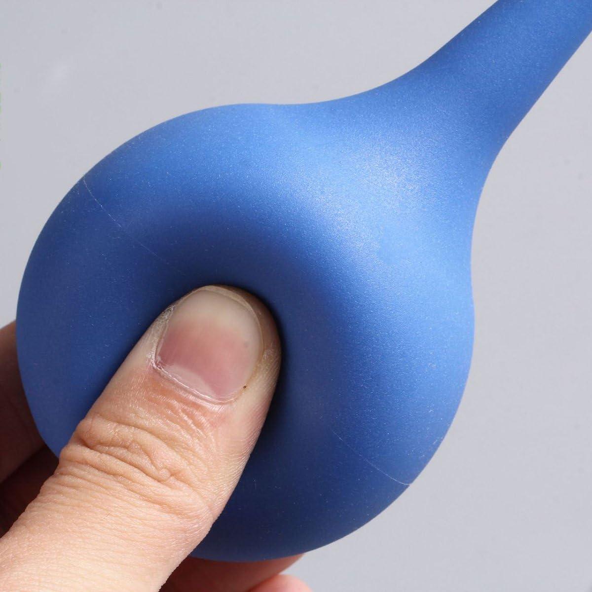 Blue Ear Suction Bulb & Air Blower Pump - Effective Ear Washing Squeeze ...