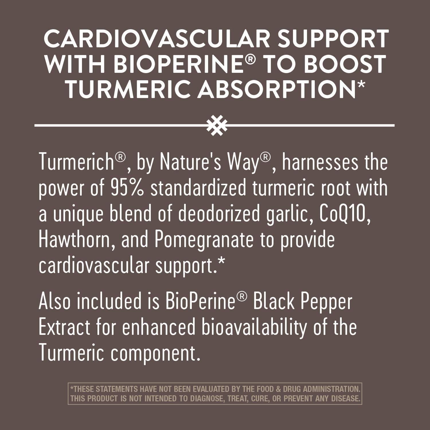 Nature's Way TurmeRich Heart Advanced Turmeric Formula - 60 Capsules ...
