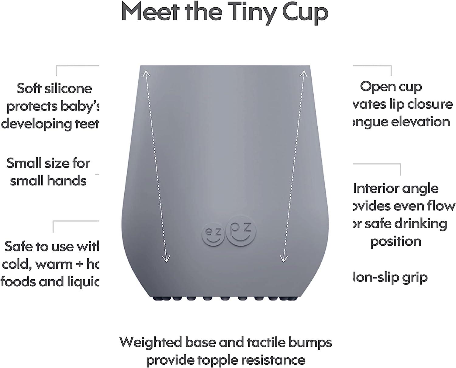 Tiny Cup (Gray) - Silicone Training Cup for Infants by ez pz ...