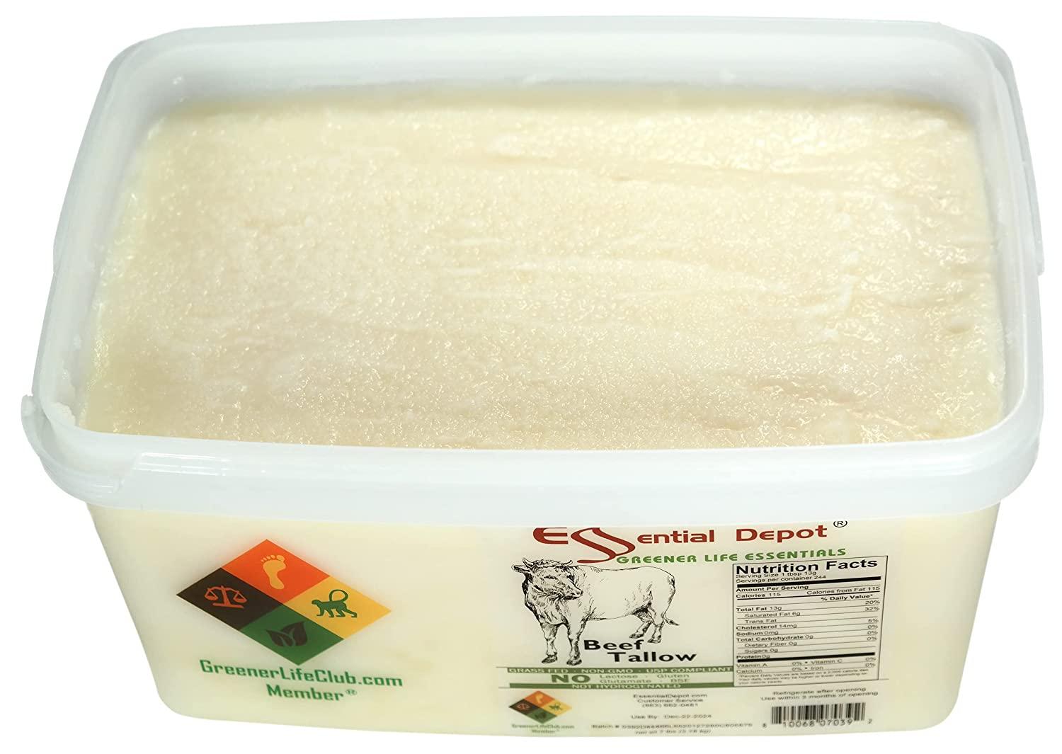 Beef Tallow - 7 lbs in a PP Pail - GRASS FED - Non-GMO - Not ...
