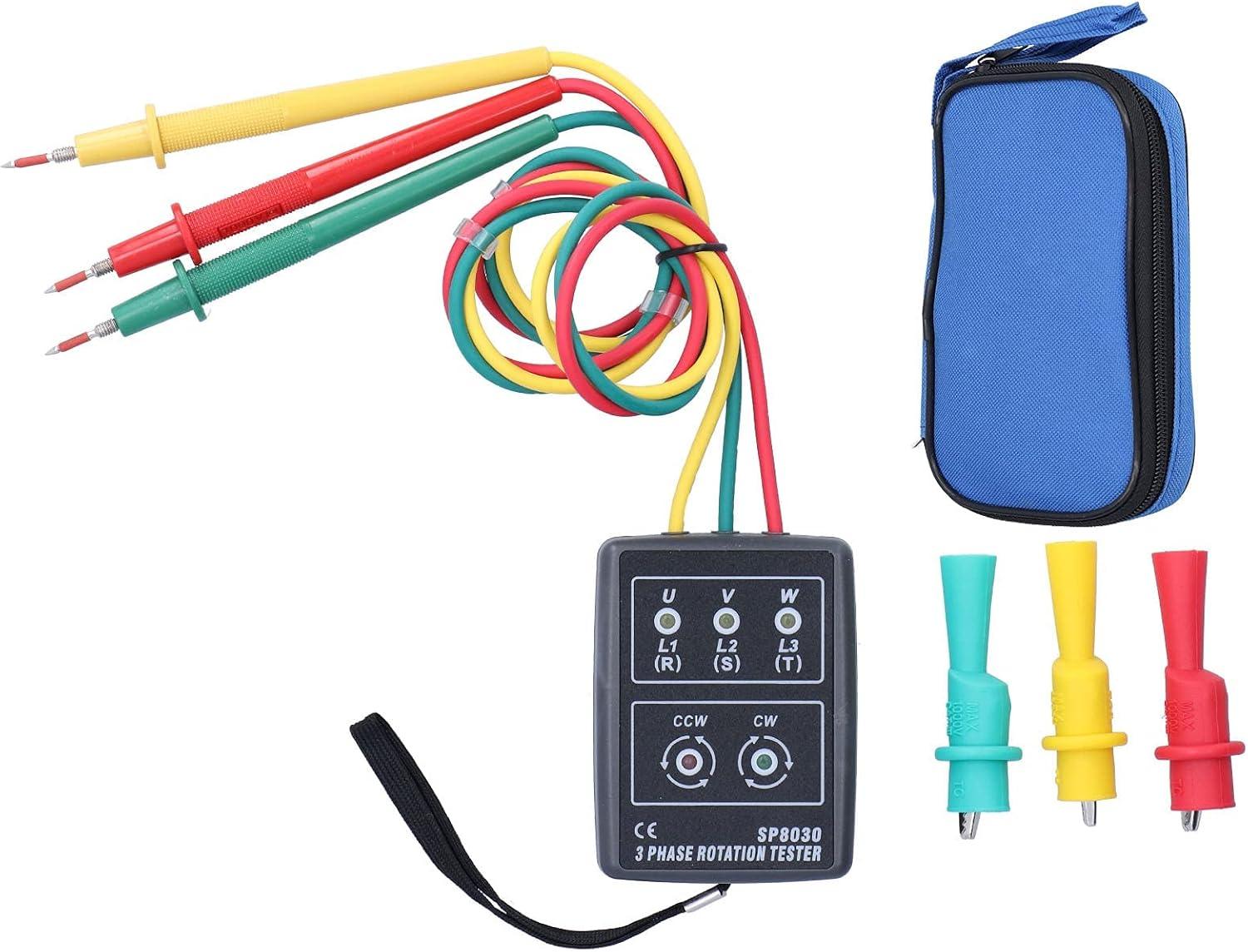 Phase Rotation Tester Handheld 3 Phase Rotation Meter for Circuit ...