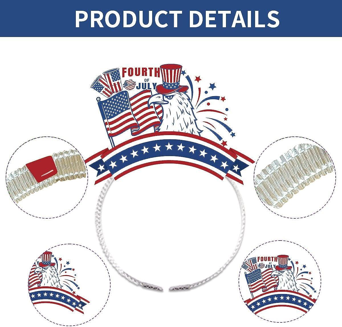 White Blue Red Party Decorations 4th of July Headbands Paper Headwear ...
