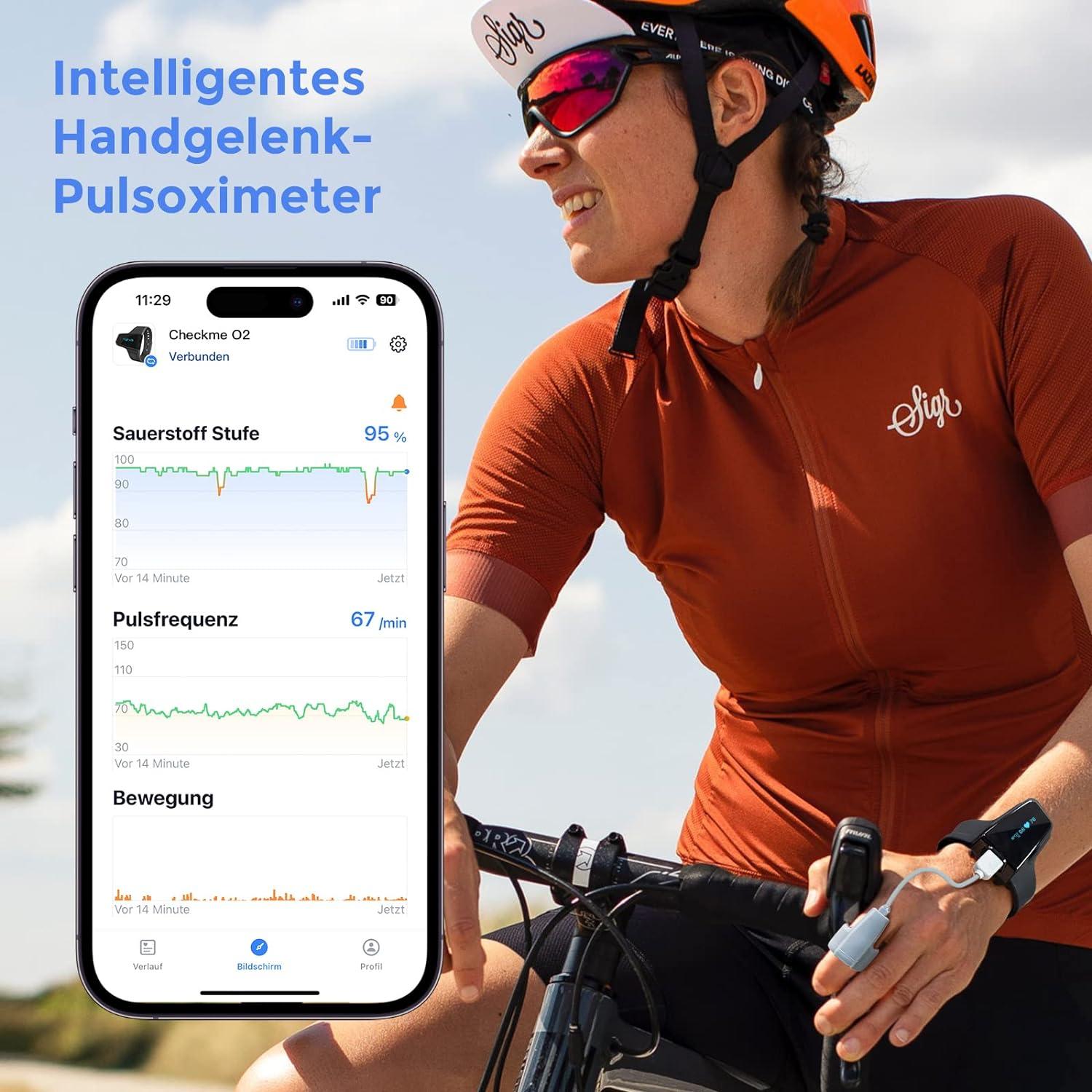 Buy Viatom Bluetooth Pulse Oximeter - Portable Oxygen Saturation ...