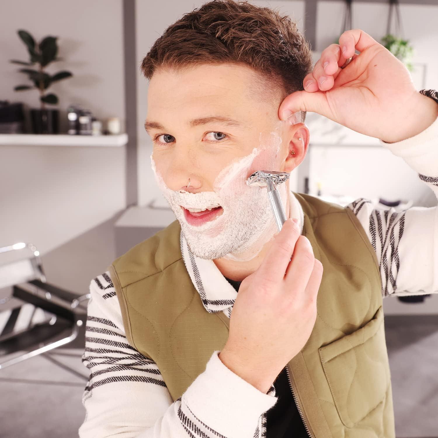 WILKINSON SWORD Double Edge Safety Razor with 5 Premium Stainless Steel ...