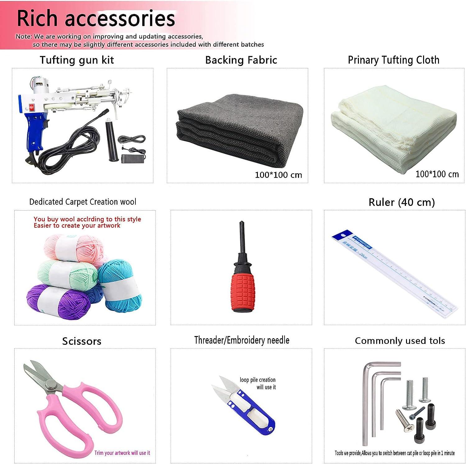 BLBO Tufting Gun Kit - Dual-Use Cut Pile and Loop Pile Rug Making ...