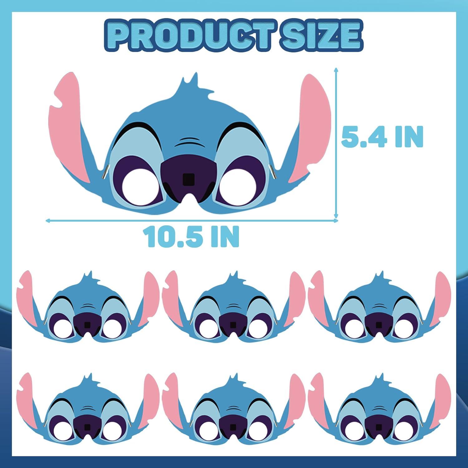 Stitch Birthday Decorations - 12 Pack Paper Masks for Lilo and Stitch ...