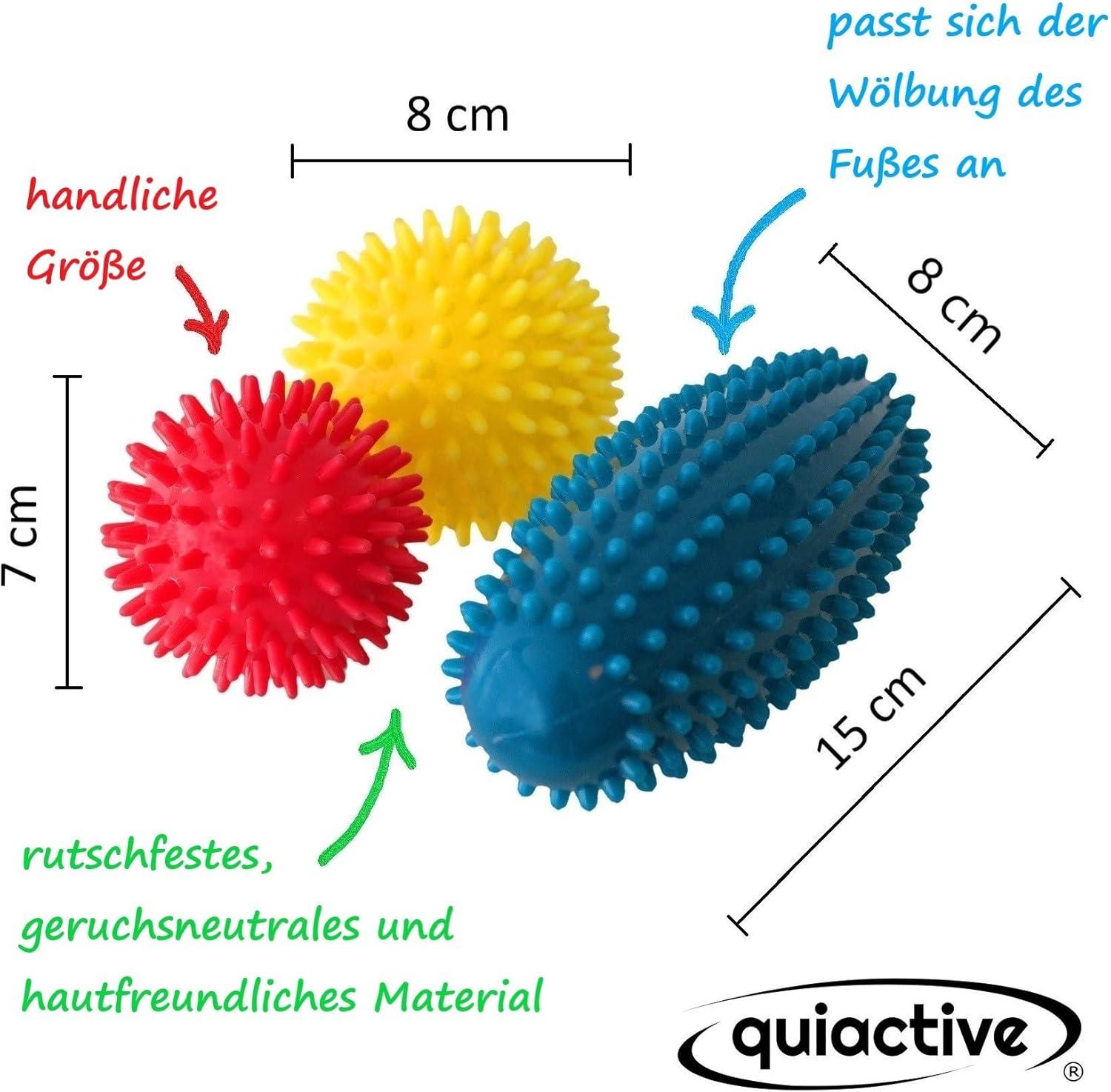 Quiactive Hedgehog Ball Set of 3 - Massage Balls for Back Legs Feet ...