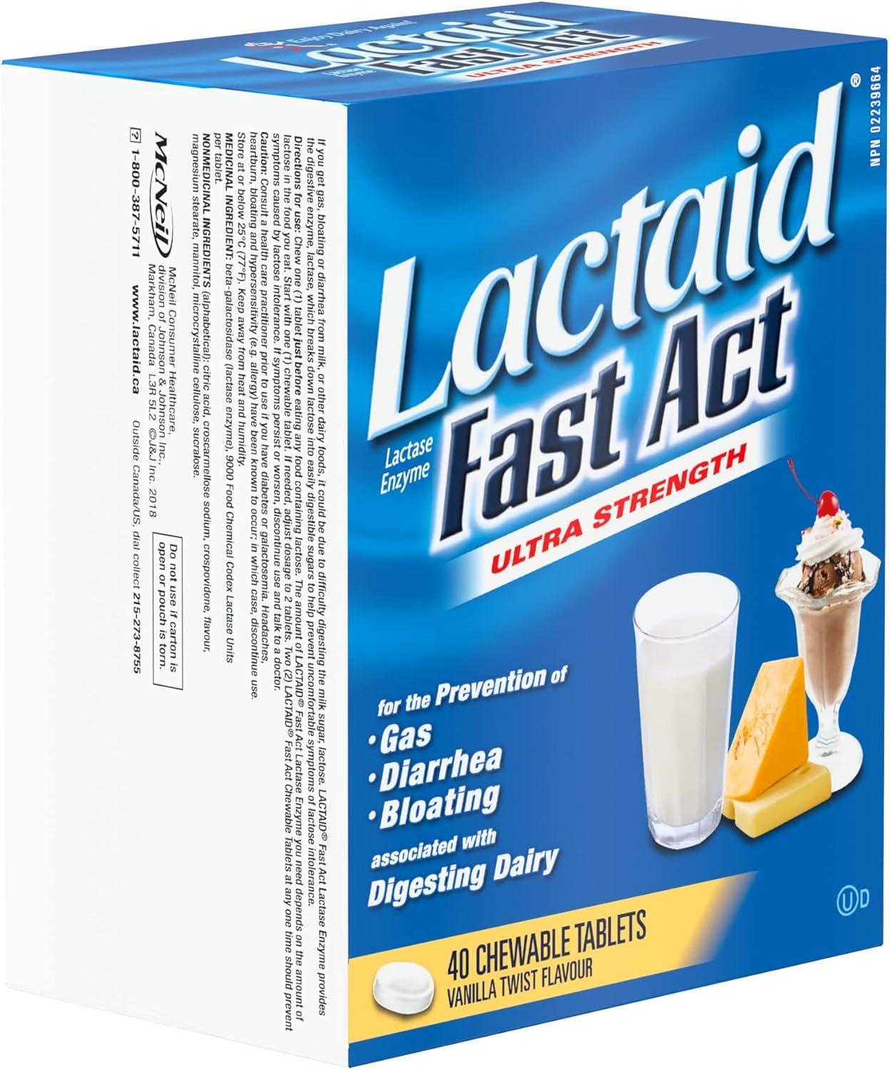 Lactaid Fast Act Chewable Tablets and Lactaid Extra Strength Chewable ...