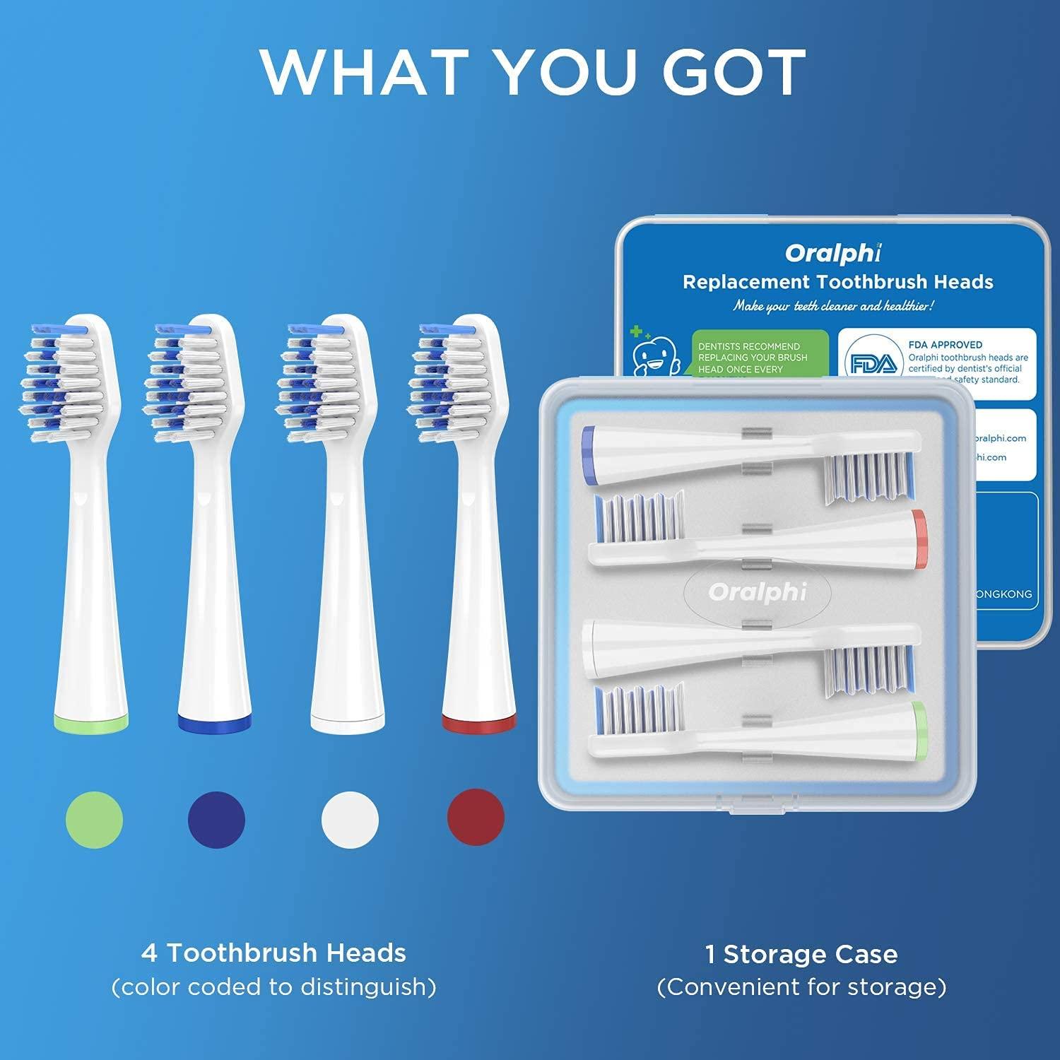 SRRB-4W Replacement Brush Heads for Waterpik Sensonic & Complete Care ...