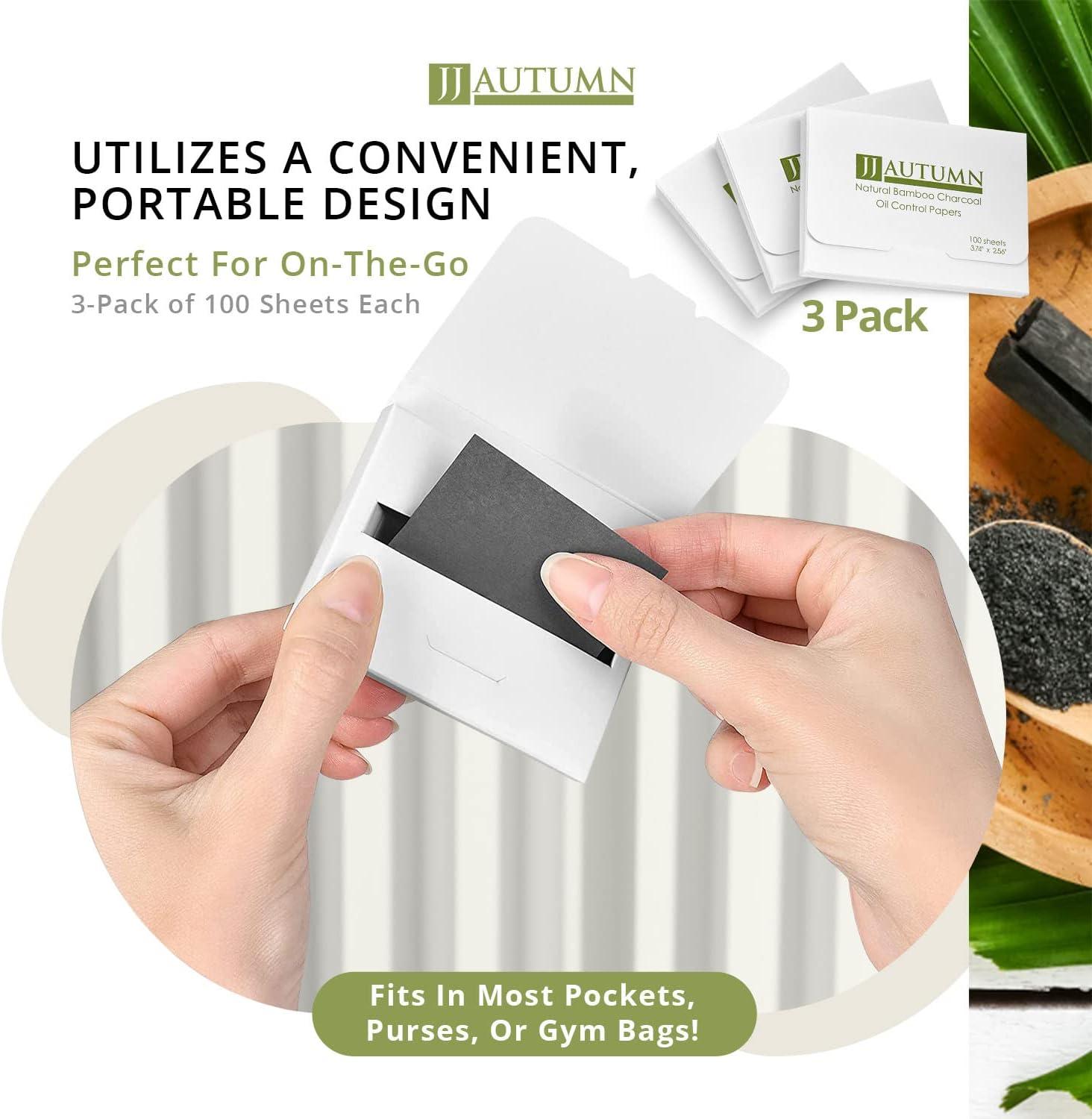 JJ Autumn Bamboo Charcoal Oil Absorbing Tissues - Premium Face Blotting ...