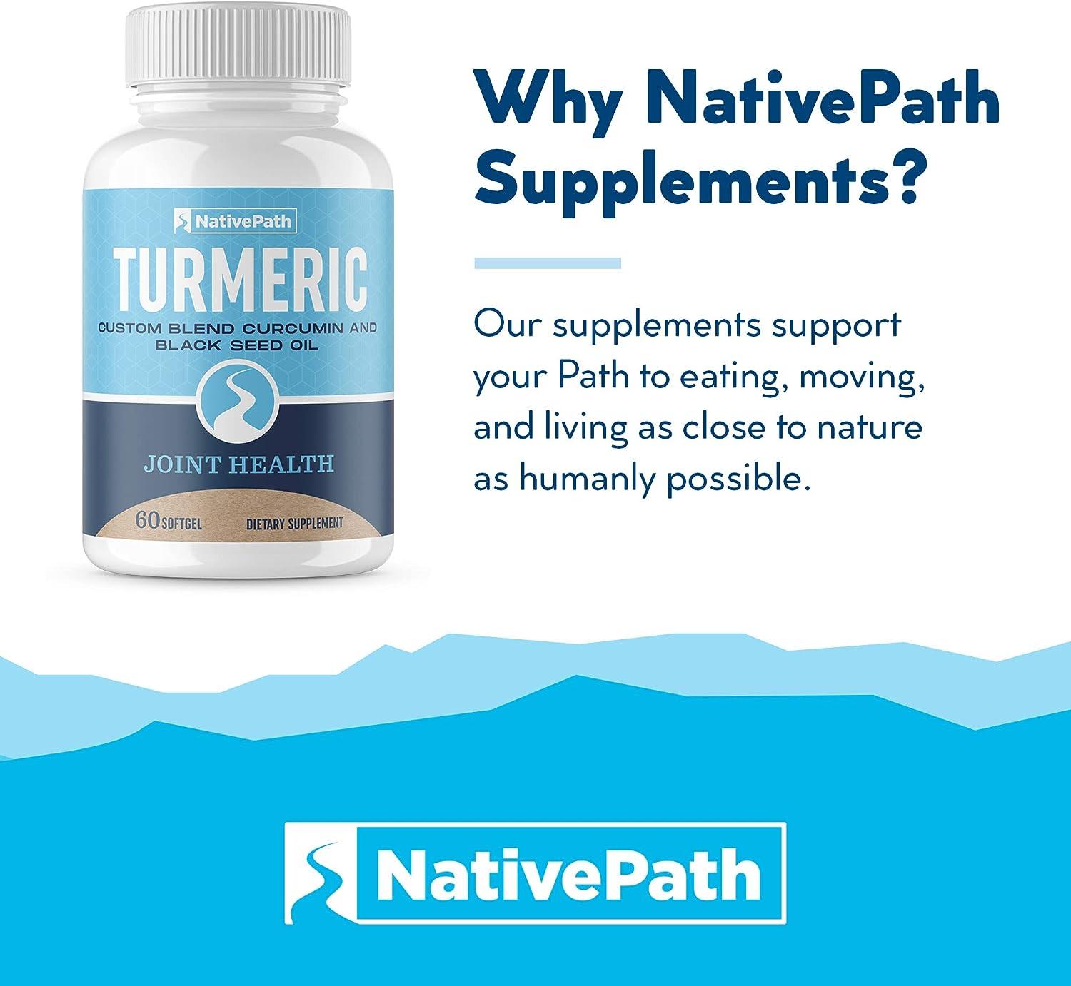 NativePath Turmeric Curcumin with Black Seed Oil - Joint Health ...
