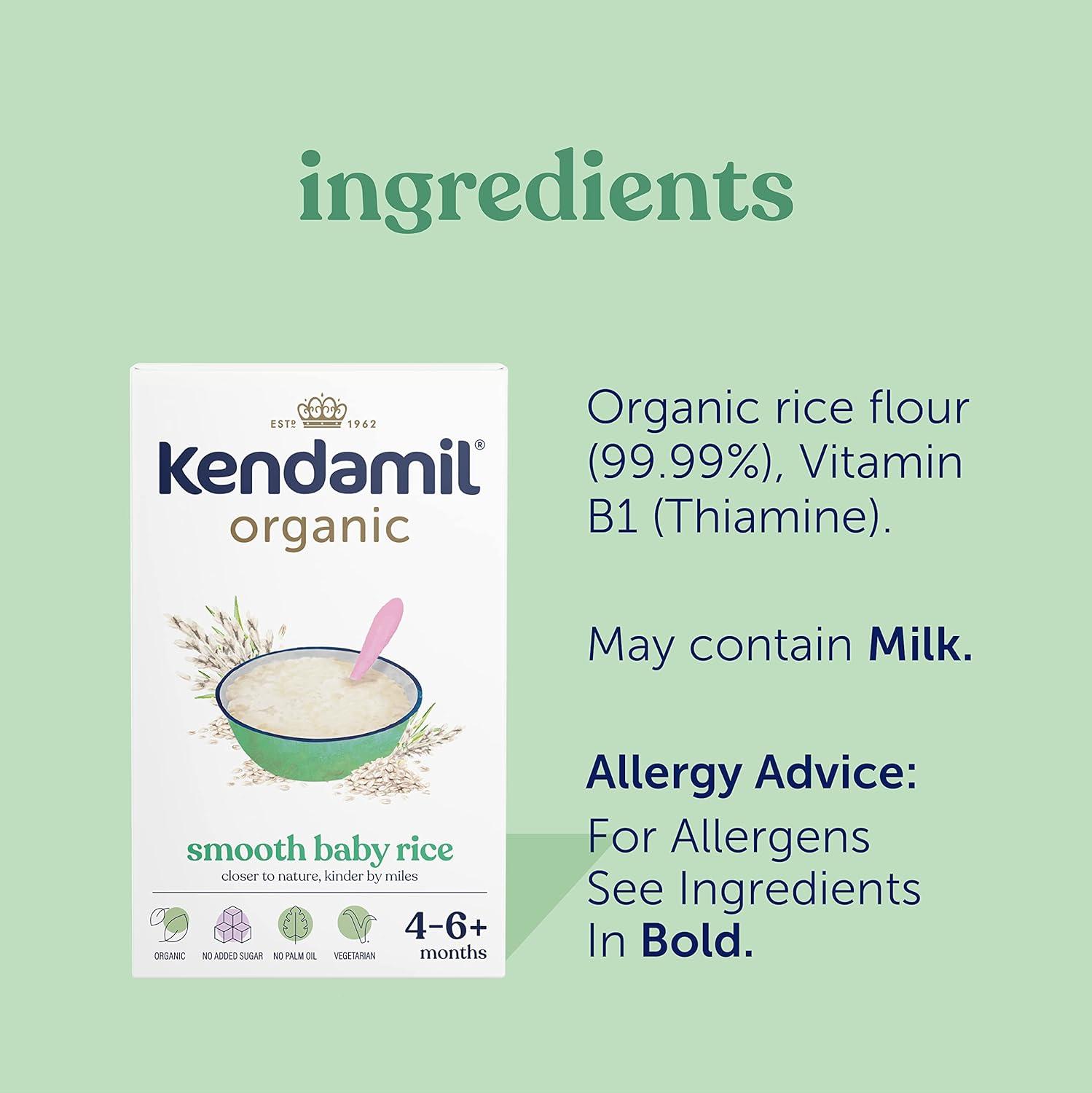 Kendamil Organic Smooth Baby Rice 120g - Pack of 5 | Buy Now with ...