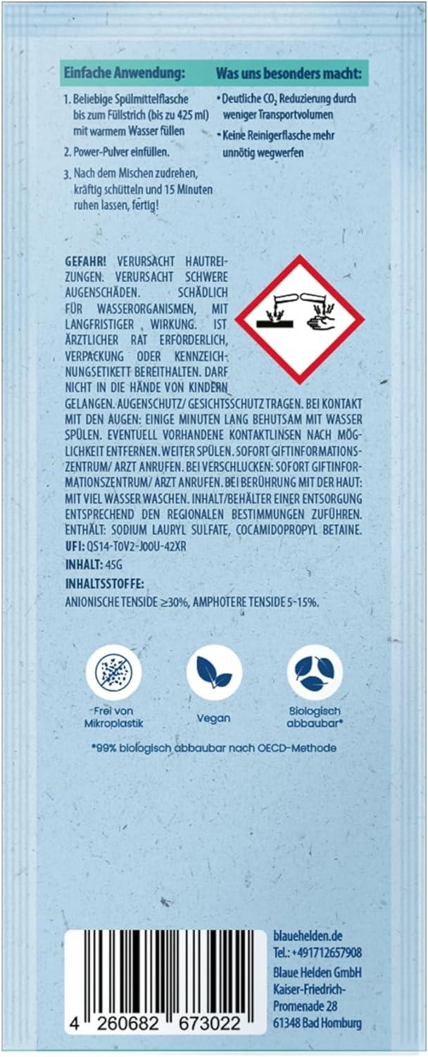 Blue Heroes 6-Seater Detergent Refill Powder | Biodegradable ...