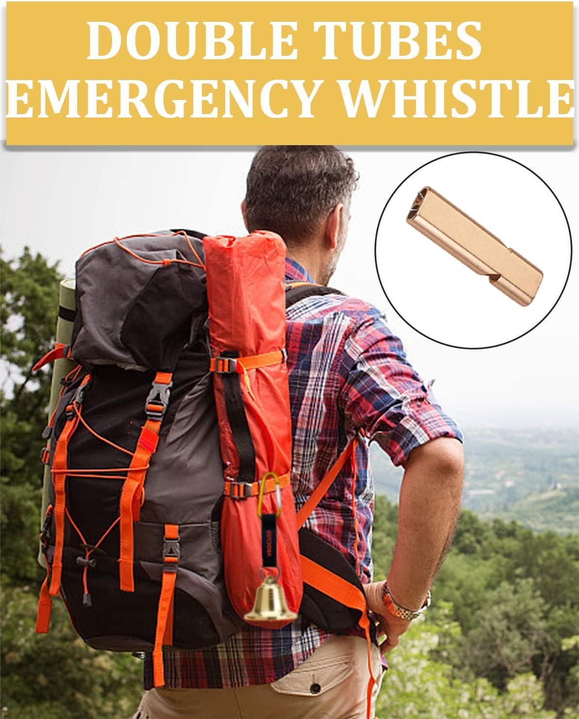 Solid Brass Bear Bells Set with Whistle for Hiking Dogs - Includes ...