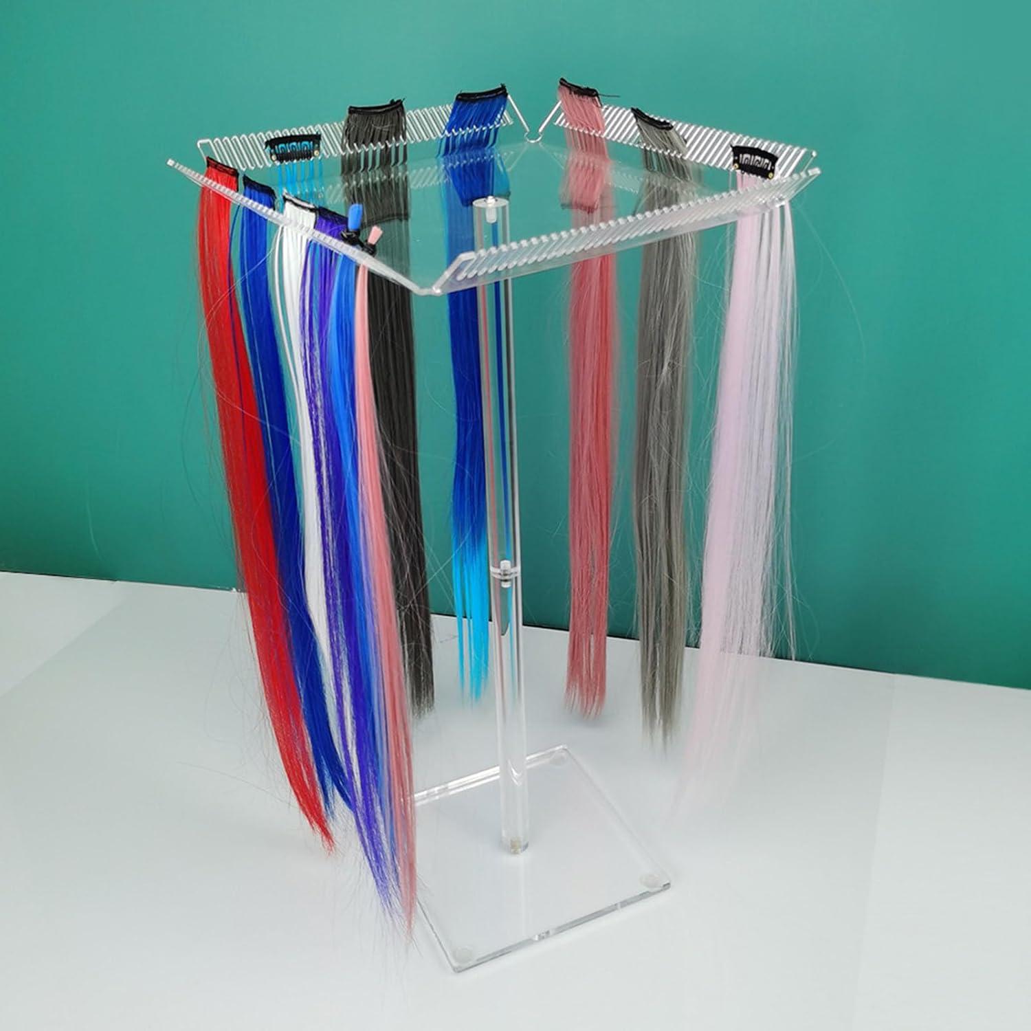 Durable Acrylic Hair Extension Stand - 4-Sided Holder for Salon & Home ...