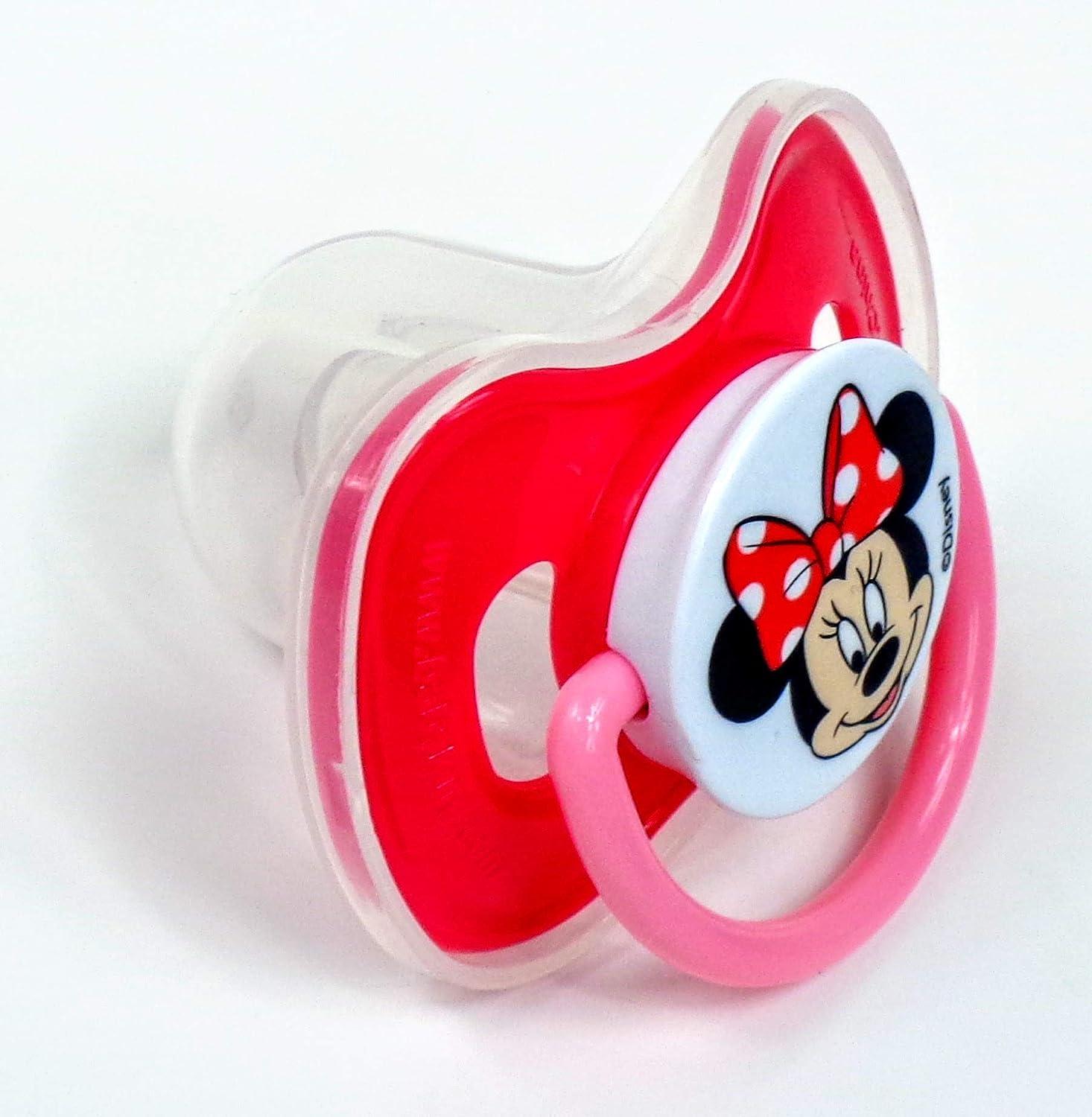Disney Minnie Mouse Pacifier Set - Red & Pink (2 Pack) with Nipple ...