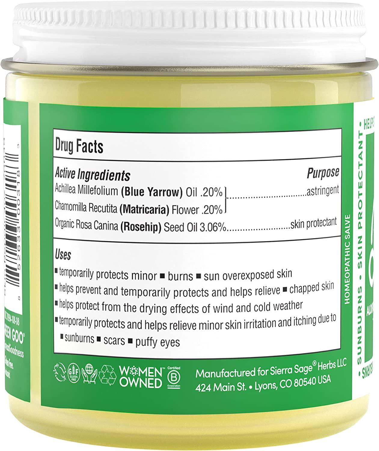 Green Goo Skin Repair Healing Salve with Aloe Vera - 4 oz Natural ...