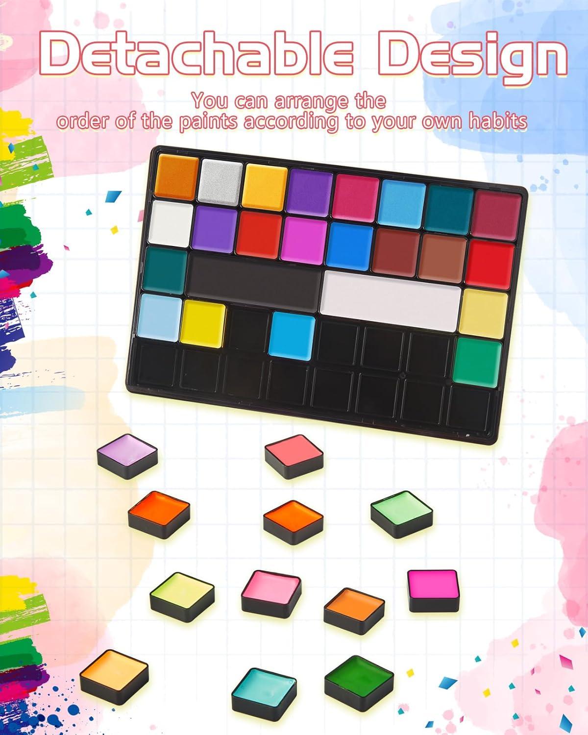 Lictin 36 Colors Face Painting Kit - Body Paint for Halloween Carnival ...