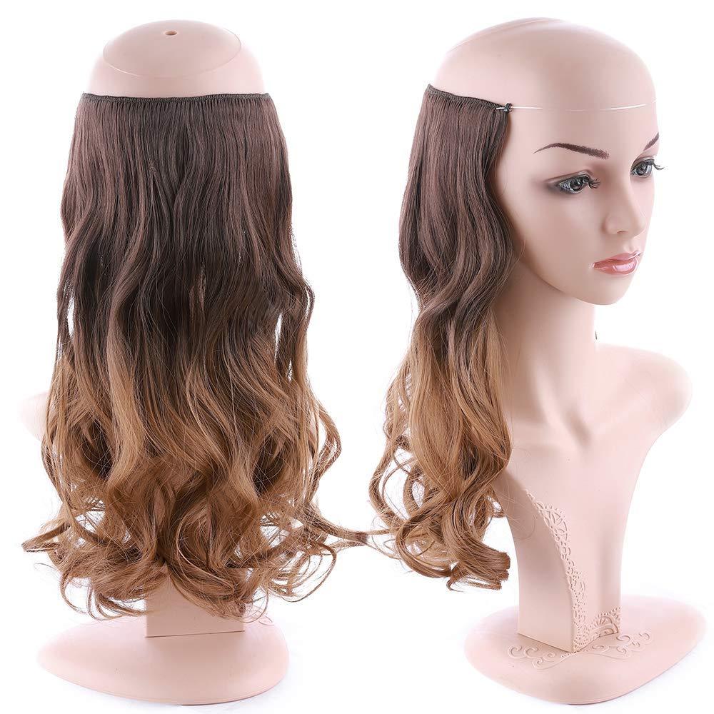 Silk-Co Adjustable Rubber Band Hair Extensions - Invisible Cord Light ...