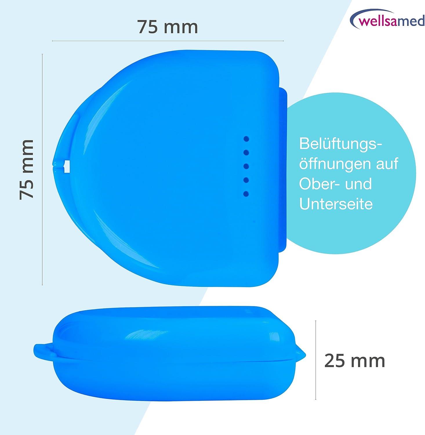 Wellsamed Orthodontic Splint Box Classic | Blue Storage for Braces ...