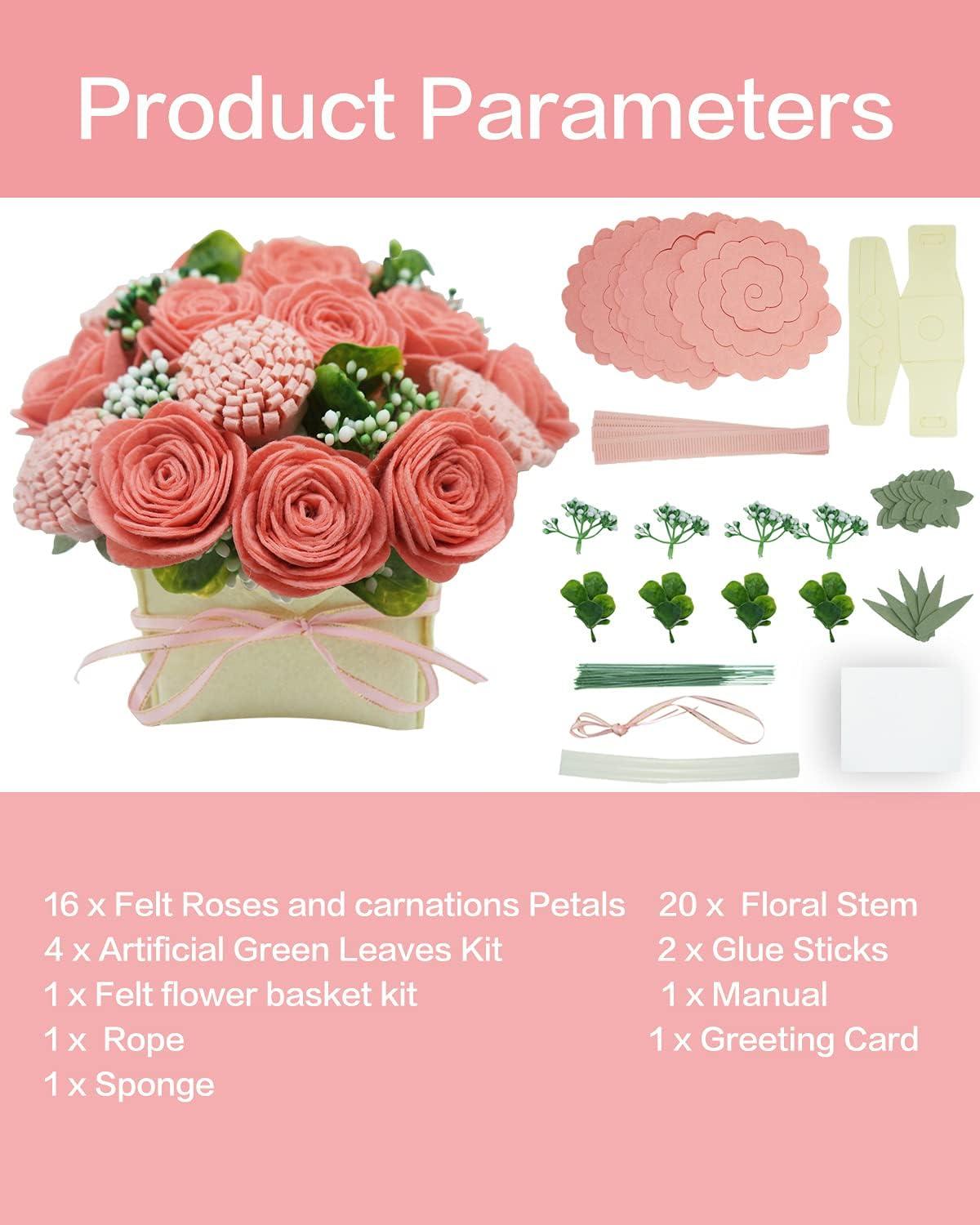 Diy Flower Bouquet Kit BZIM DIY Felt Flower Rt Crft Kit, DIY Purple ...