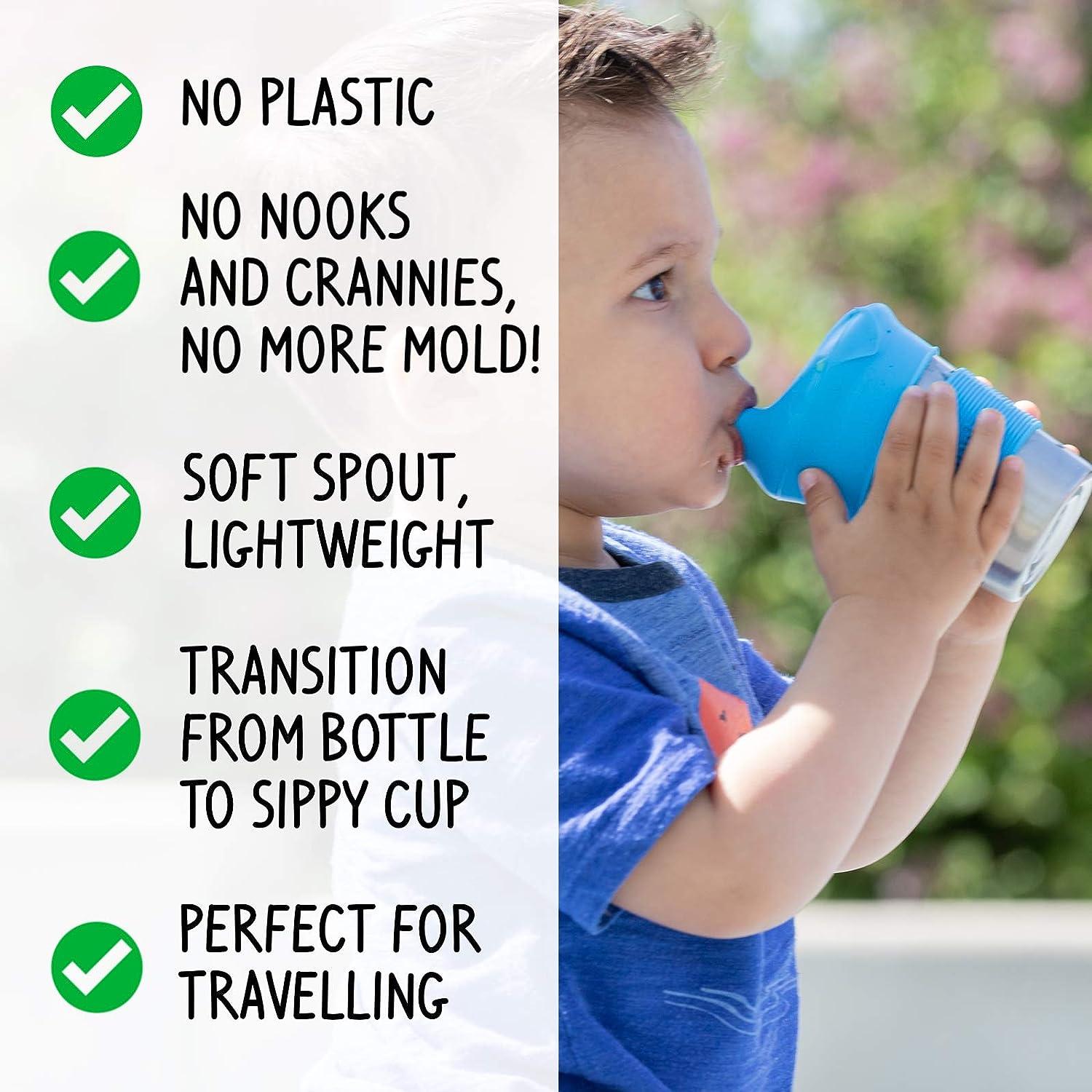 MYINNI Silicone Sippy Cup Lids - 2 pcs Non-Plastic BPA Free ...