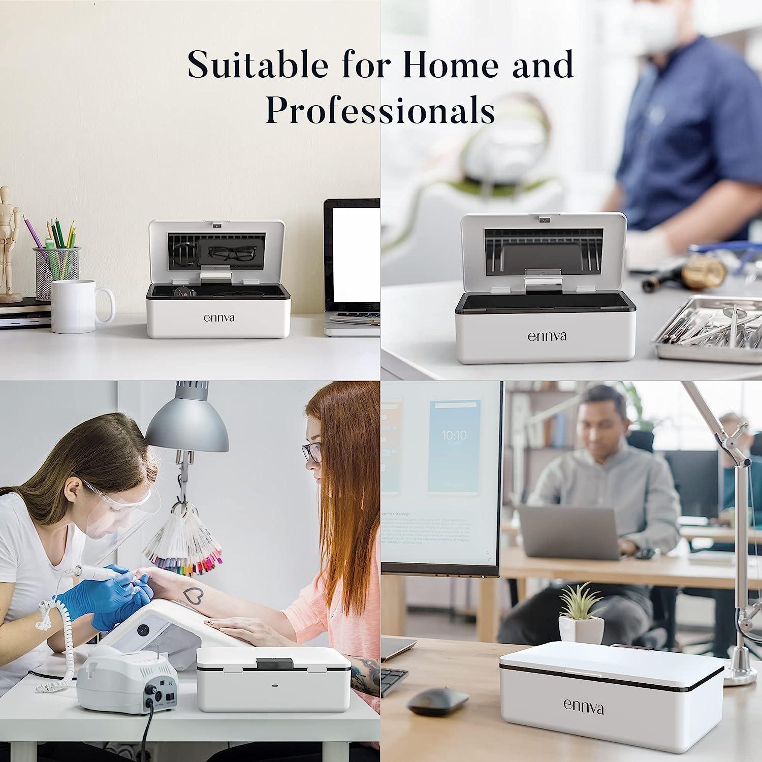 ennva UV Light Sanitizer - Large UV-C Light Disinfection Box - Powerful 360 Ultraviolet ...