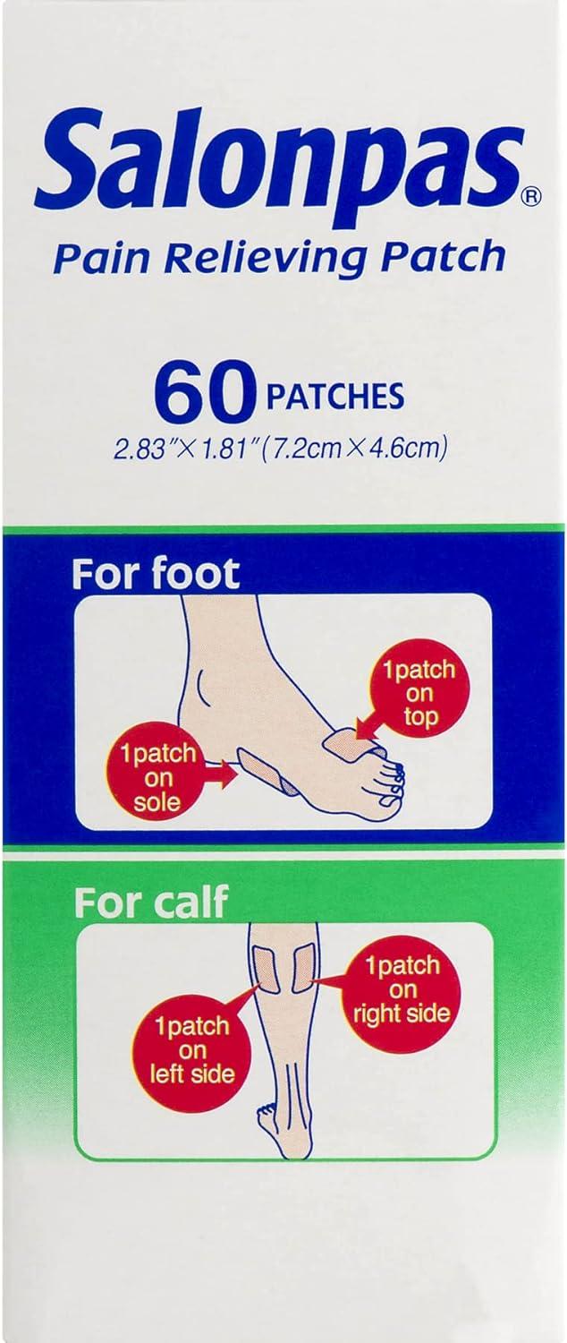 SALONPAS Pain Relief Patch - Size 60 | Fast-acting Transdermal Pain ...